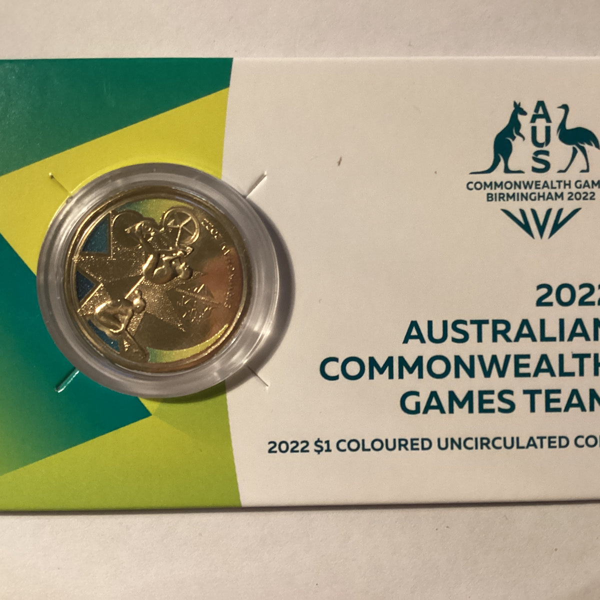 2022 $1 Carded Coin. Australian Commonwealth Games Team. – Ensleigh Coins
