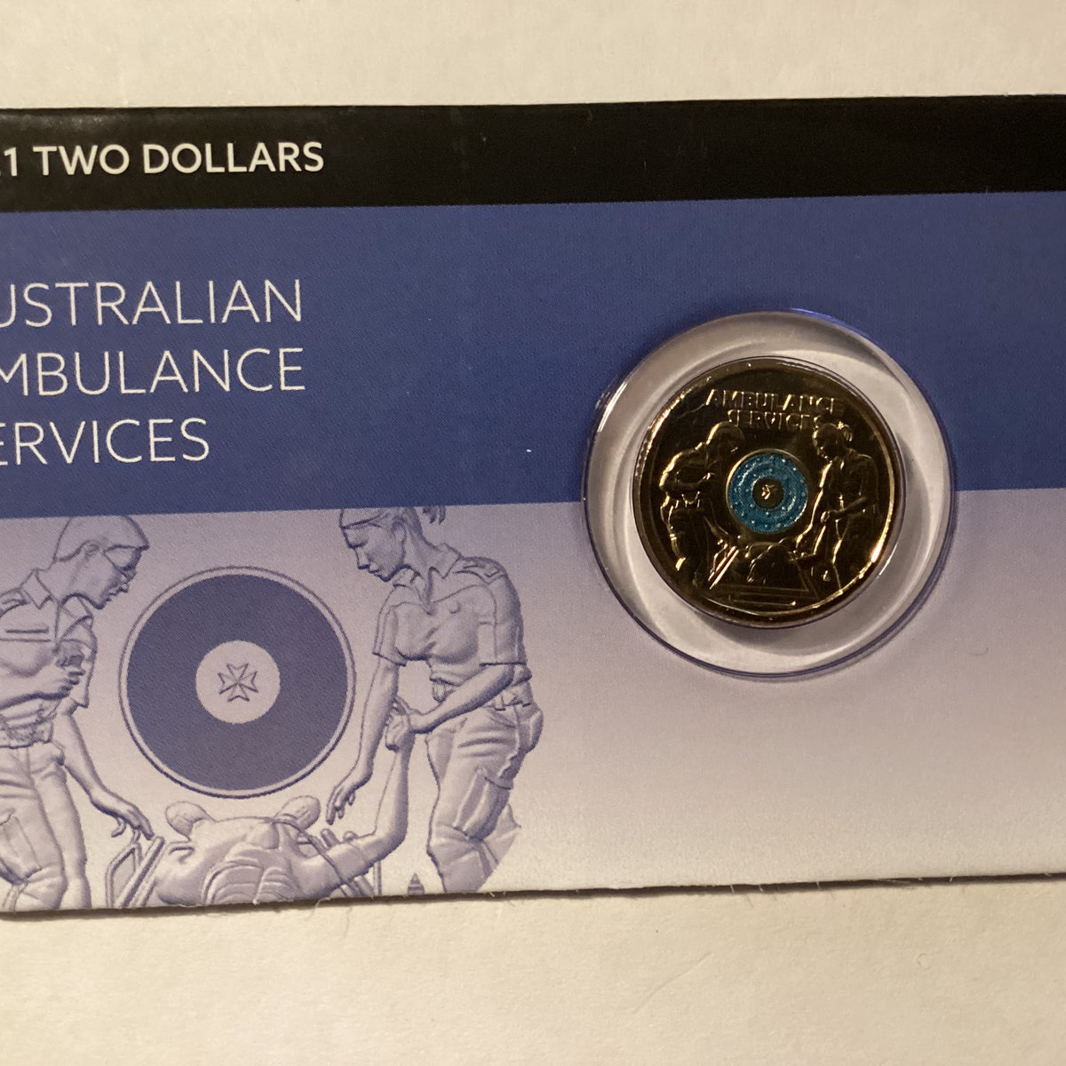 2021 $2 Uncirculated Carded Coin. Downies. Australian Ambulance Servic – Ensleigh Coins