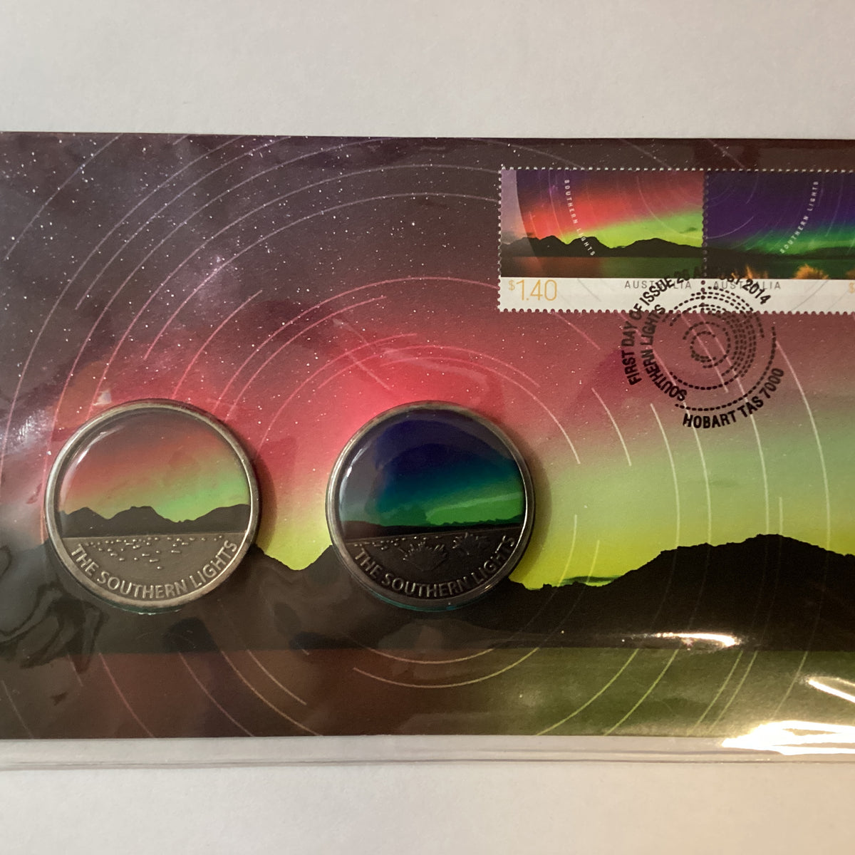 2014 Southern Lights Dual Medallion Medallion PMC. 3500 Made. – Ensleigh Coins