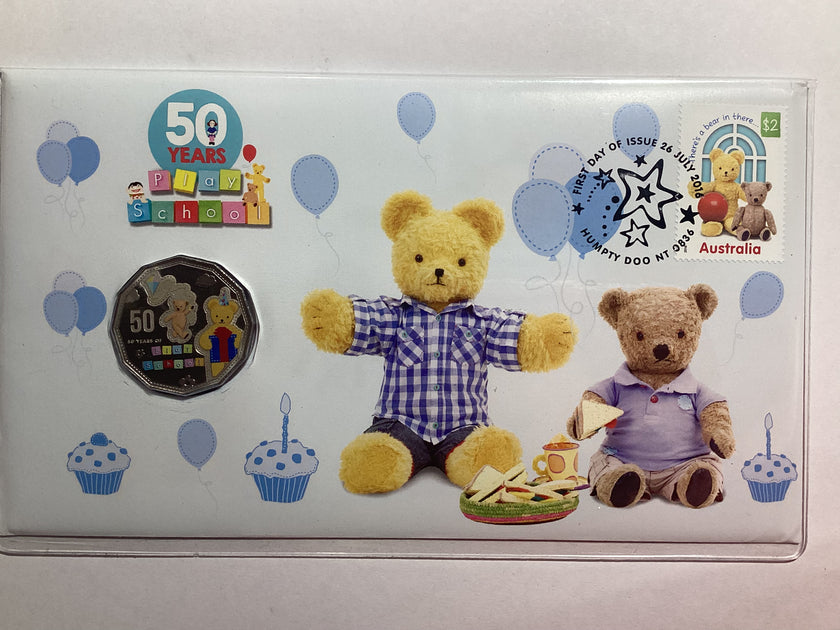 2016 50c PNC 50 Years of Playschool. Big Teddy | Ensleigh Coins