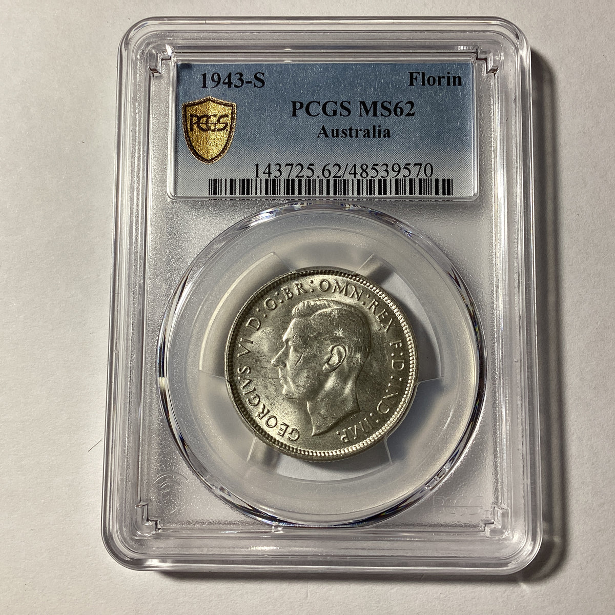 1943-S Australian Florin. PCGS MS62 – Ensleigh Coins