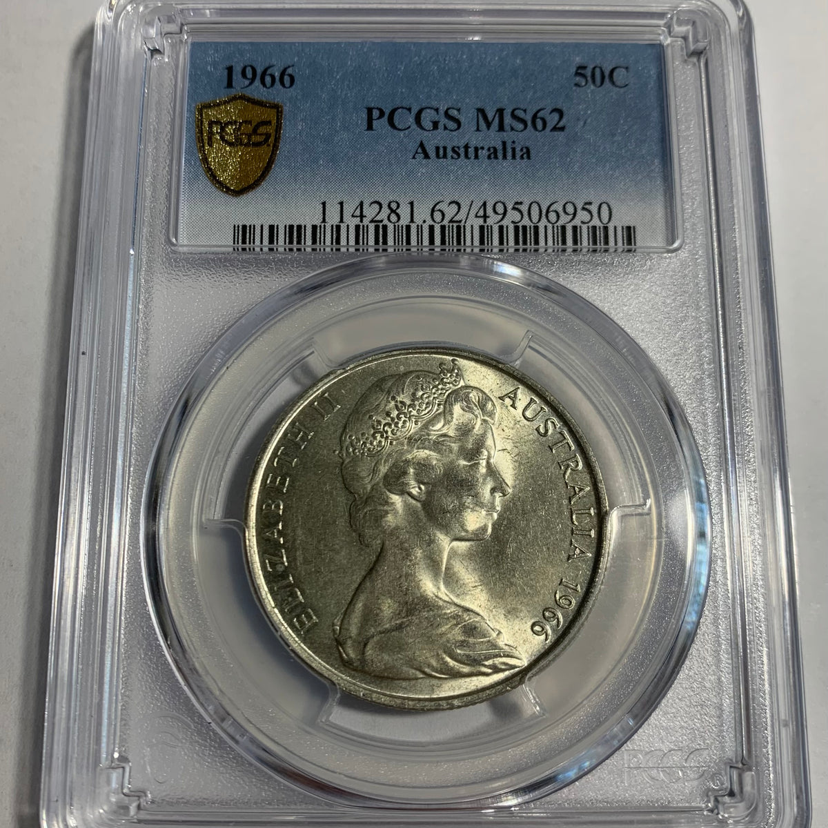 1966 Australian 50c. PCGS MS62 – Ensleigh Coins
