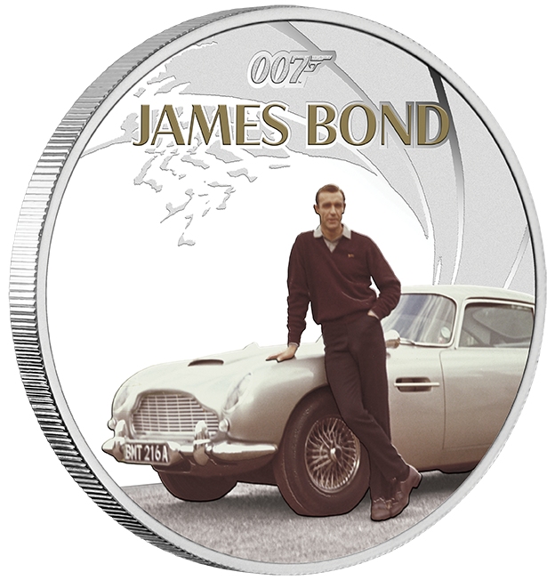 James Bond Sean Connery 1oz Silver Proof Coloured Coin – Ensleigh Coins