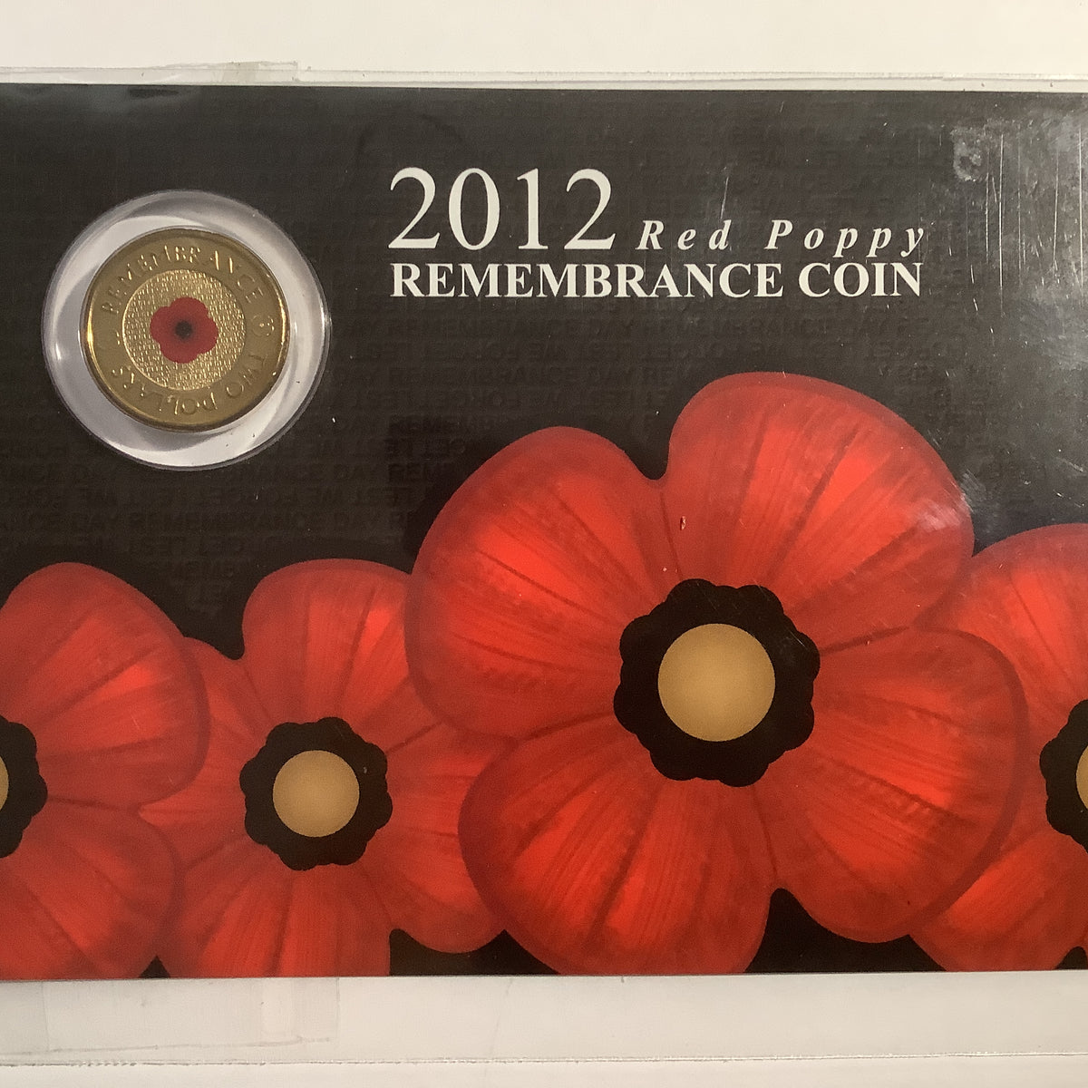 2012 $2 Red Poppy Uncirculated Carded Coin Released By Sherwood ...
