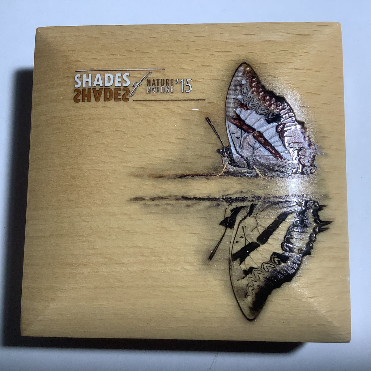 2015 $5 Cook Island. Shades of Nature. Butterfly. Gilded Silver Proof ...