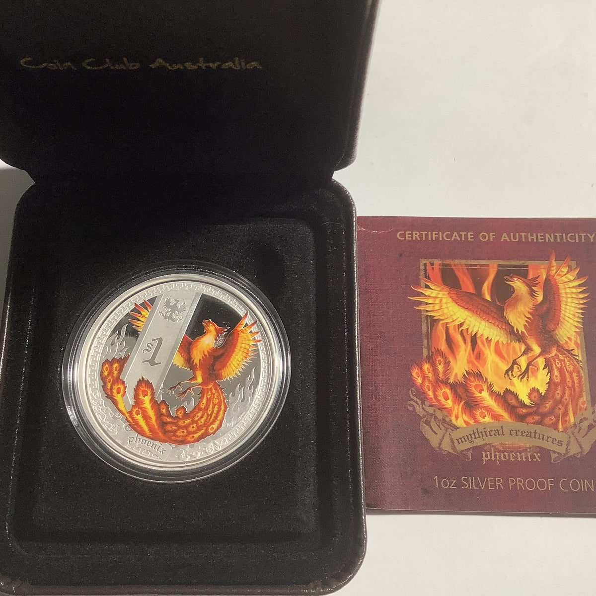 2013 $5 Tuvalu Mythical Creatures. Phoenix. 1oz Silver Proof Coin ...