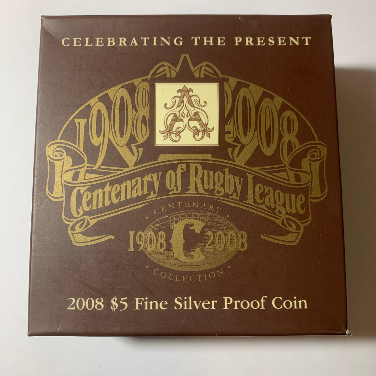 2008 $5 1oz Silver Proof Coin. Centenary of Rugby League. – Ensleigh Coins