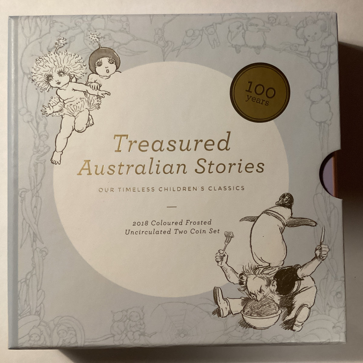 2018 Coloured Frosted Uncirculated Two Coin Set. Treasured Australian ...