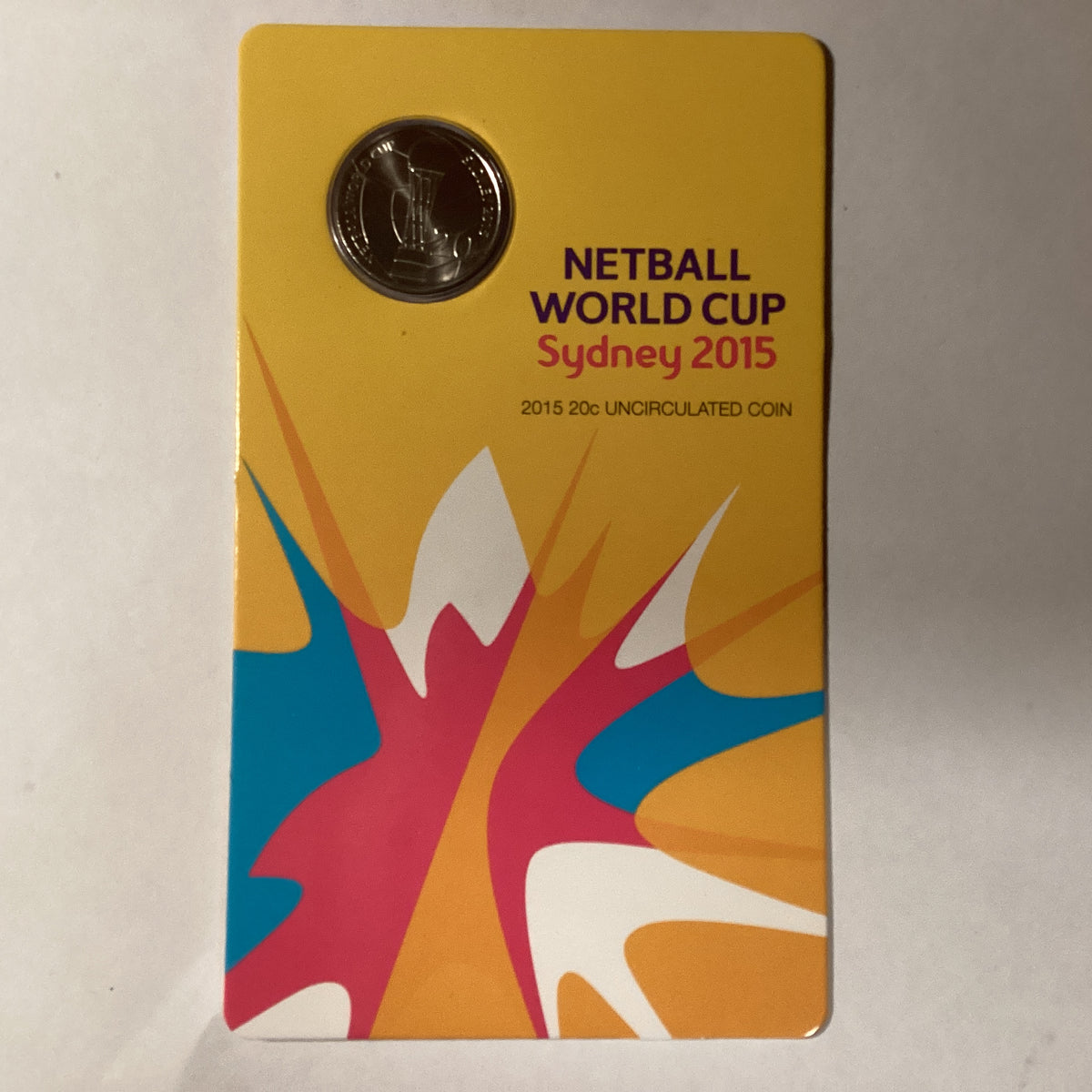 2015 20c Carded Uncirculated Coin. Netball World Cup. Sydney ...