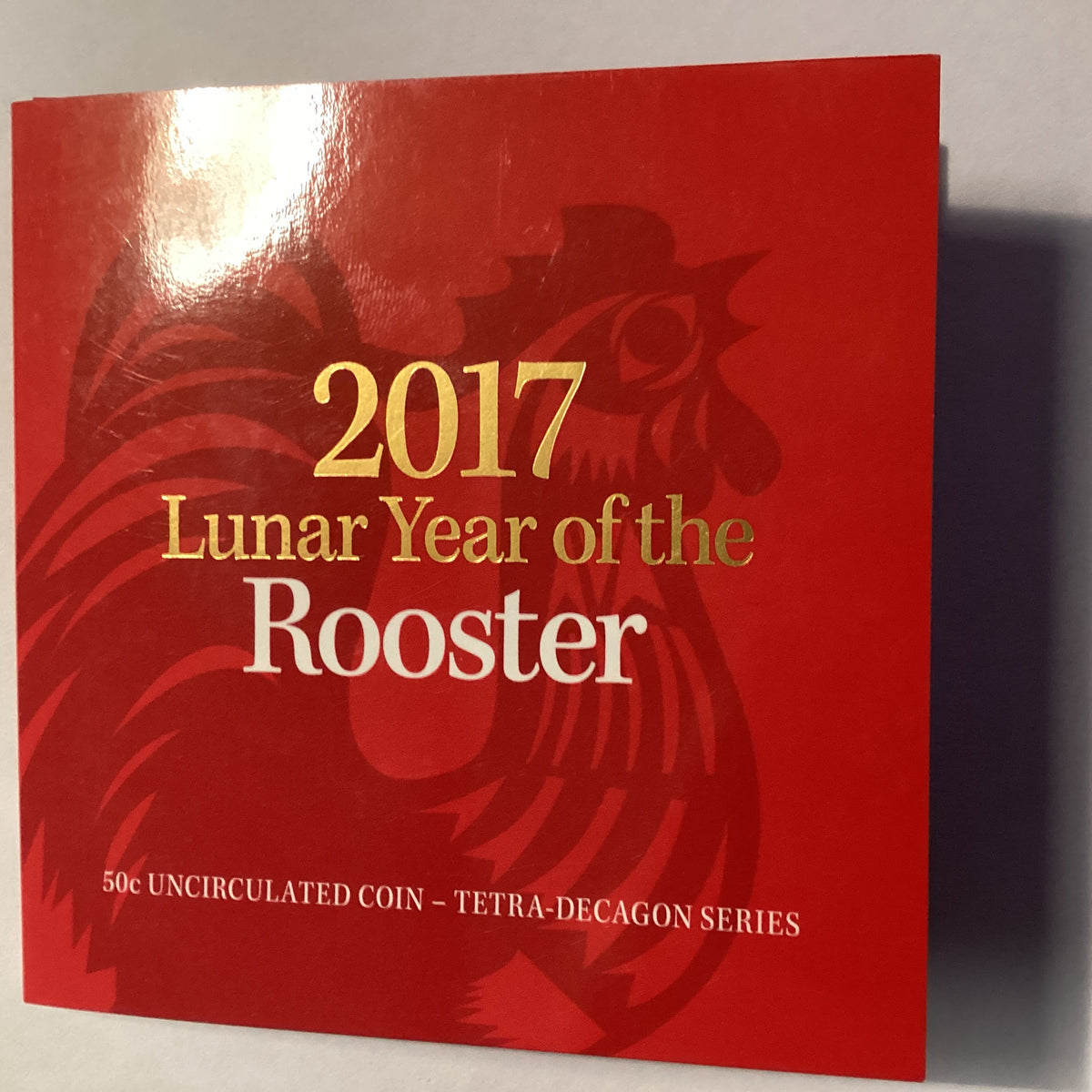 2017 50c Tetra-Decagon Lunar Series. Year of The Rooster. – Ensleigh Coins