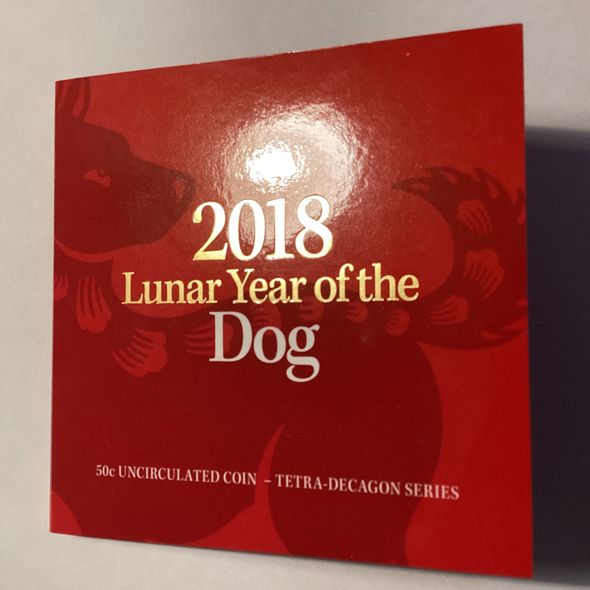 2018 50c Tetra-Decagon Lunar Series. Year of The Dog. – Ensleigh Coins