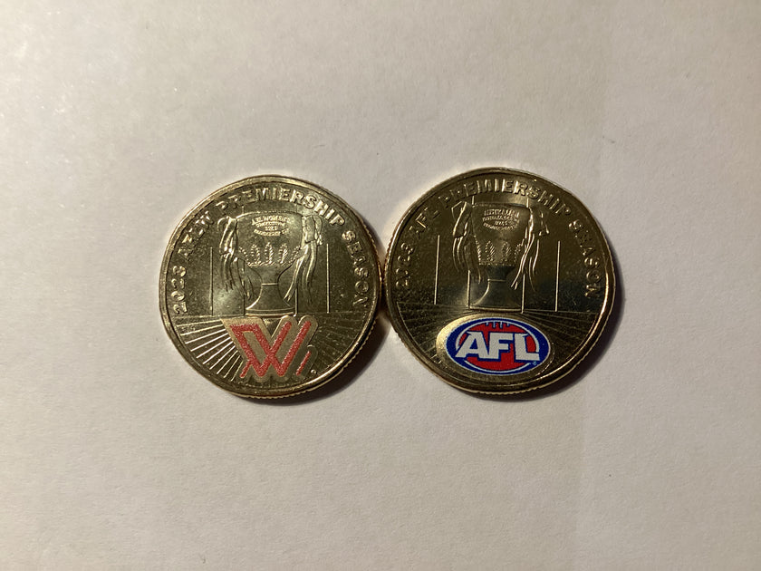 2023 $1 Uncirculated Coins. Coloured AFL & WAFL Coins. | Ensleigh Coins