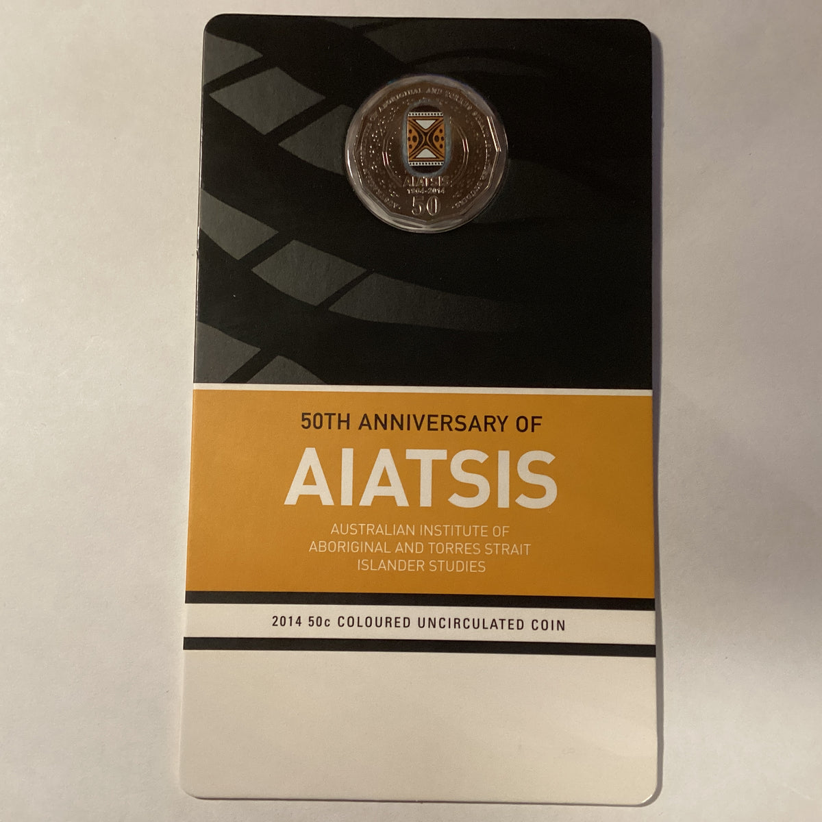 2014 50c Coloured Uncirculated Coin. 50th Anniversary of AIATSIS ...
