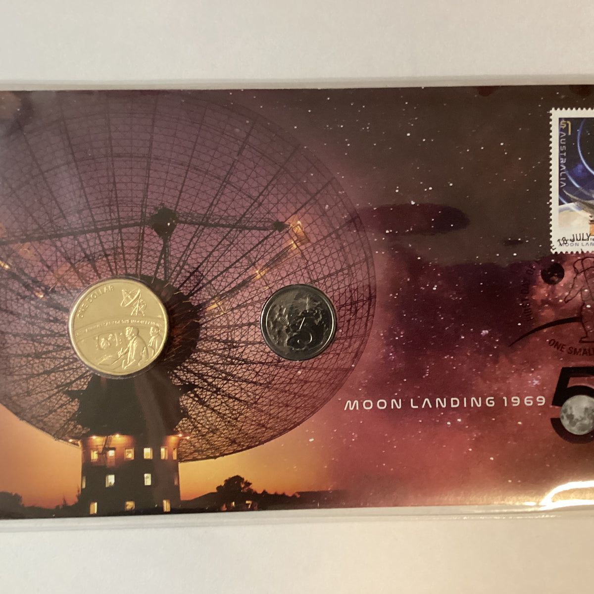 2019 Moon Landing. 50th Anniversary. Dual PNC. 5c and $1. – Ensleigh Coins