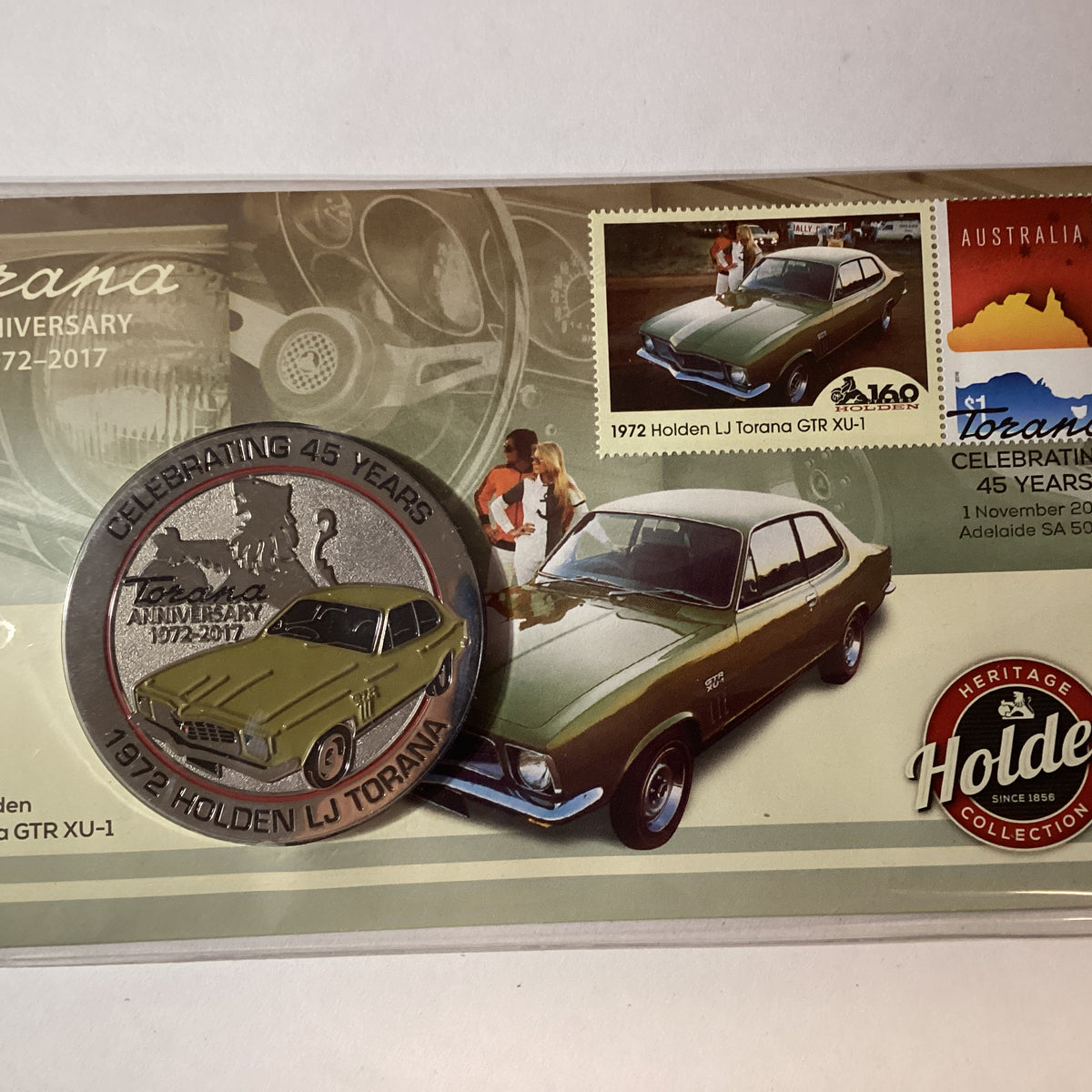 2017 Torana 45th Anniversary 1972-2017 Medallion PMC. 1972 Holden LJ T ...