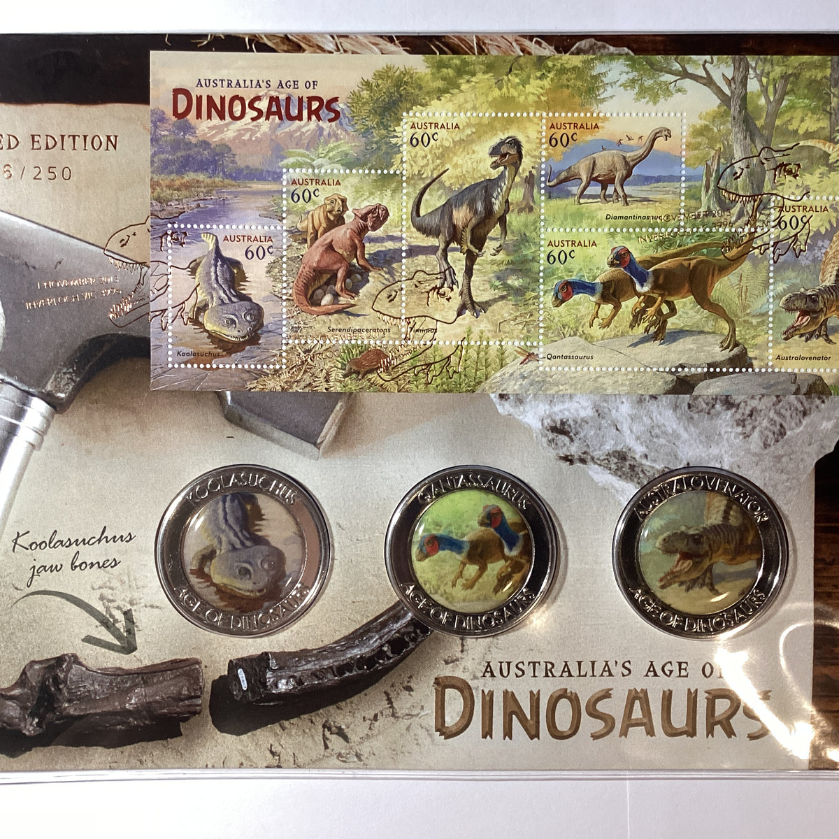 2013 Australia’s Age of Dinosaurs Impressions Three Medallion PMC. 250 ...