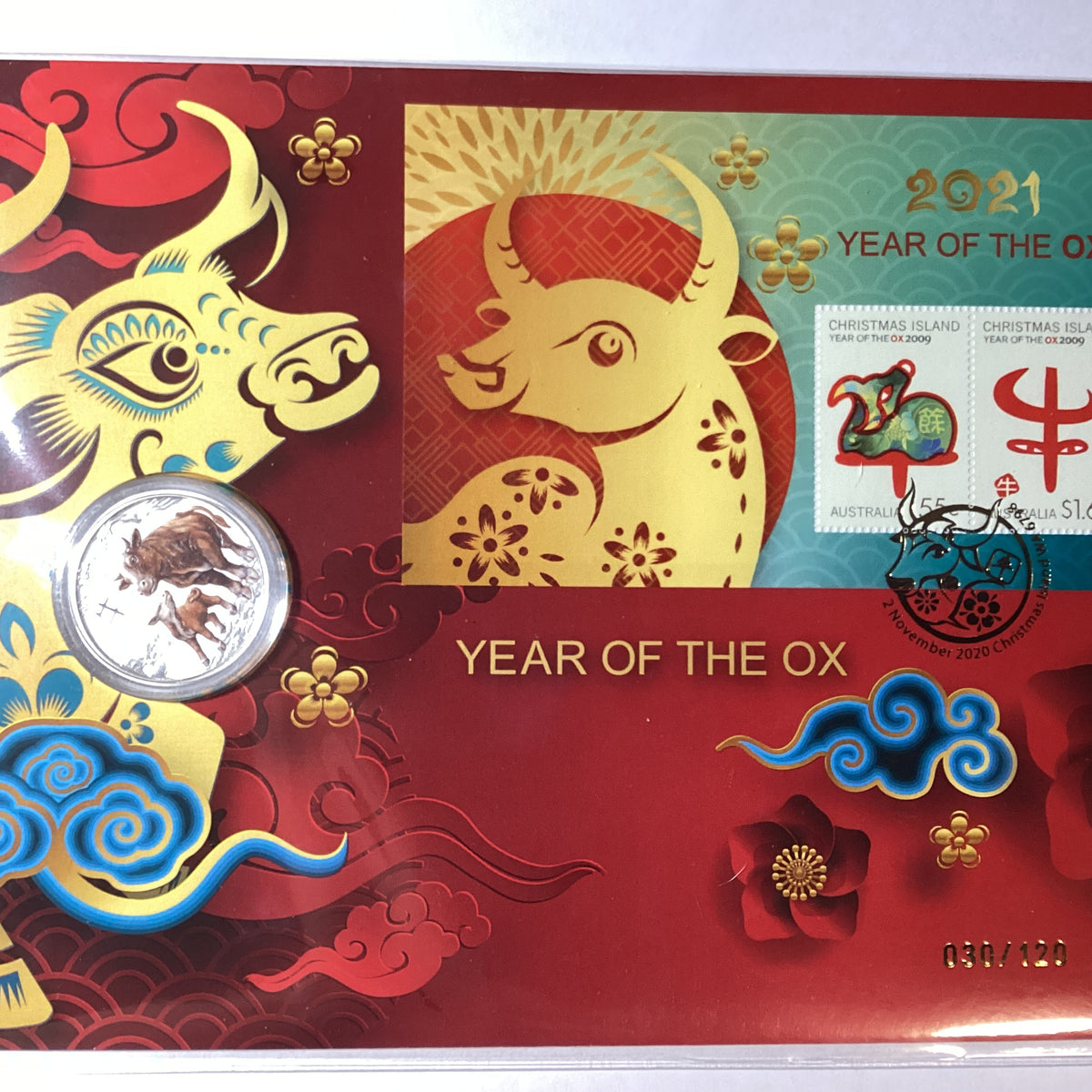 2021 Year of the Ox Impressions Silver Coin PNC. 120 made. – Ensleigh Coins