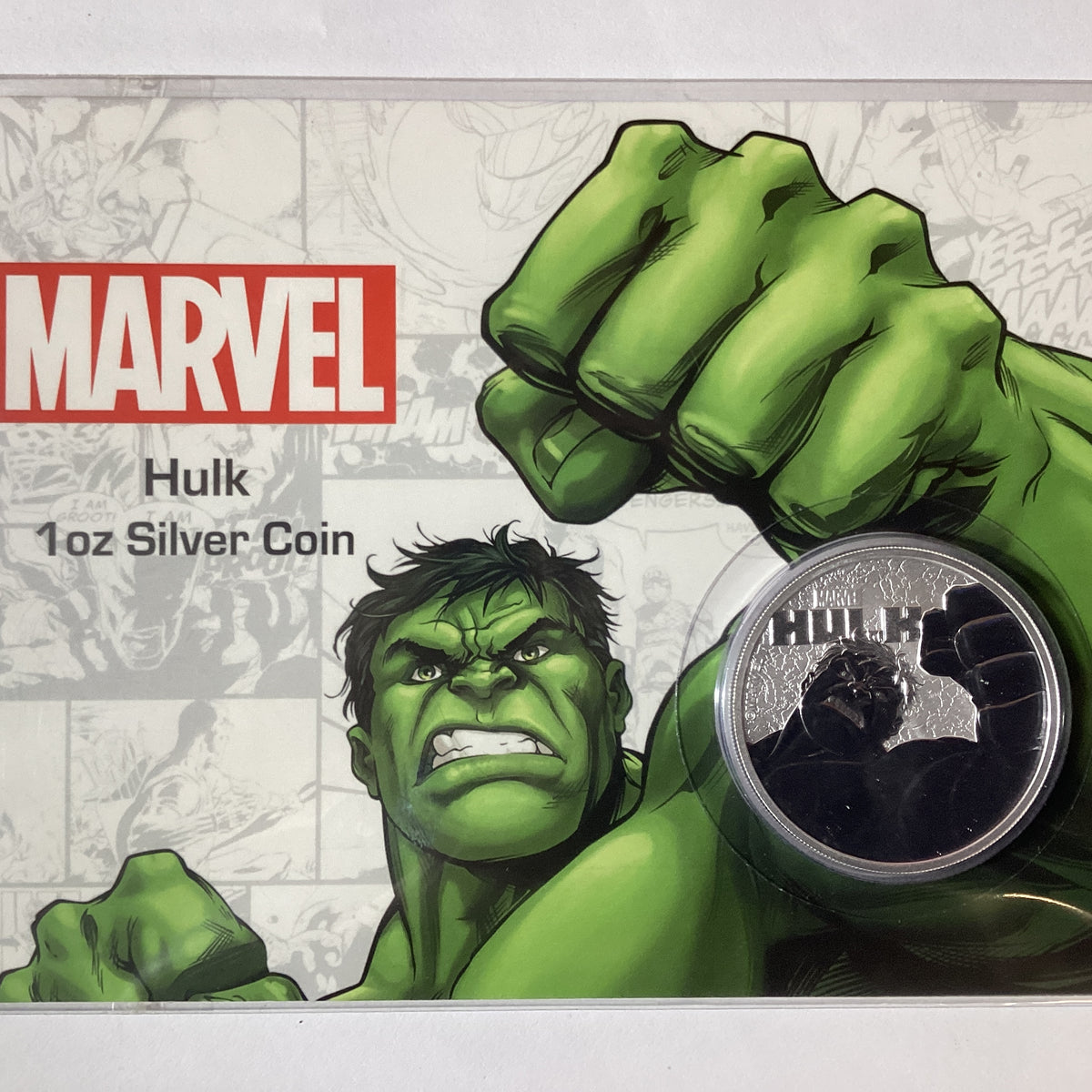 2019 $1 1oz Silver Coin. Marvel. Hulk. – Ensleigh Coins