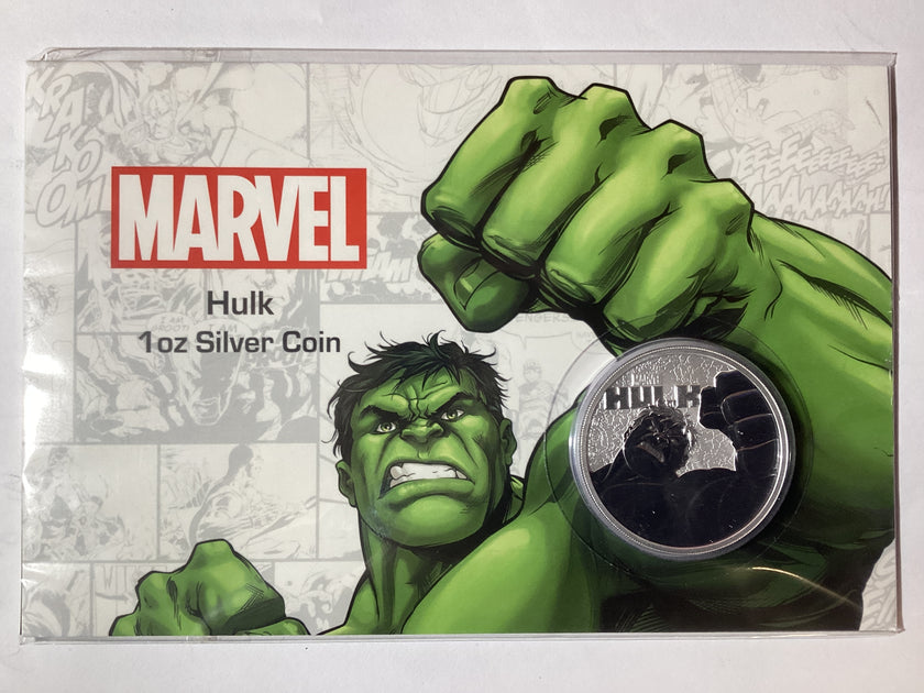 2019 $1 1oz Silver Coin. Marvel. Hulk. | Ensleigh Coins
