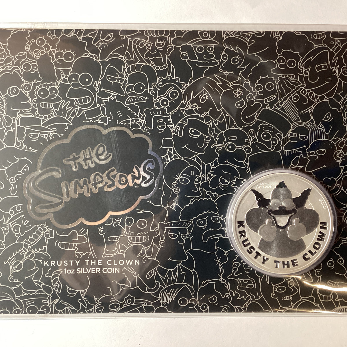 2020 $1 1oz Silver Carded Coin. The Simpsons. Krusty The Clown ...
