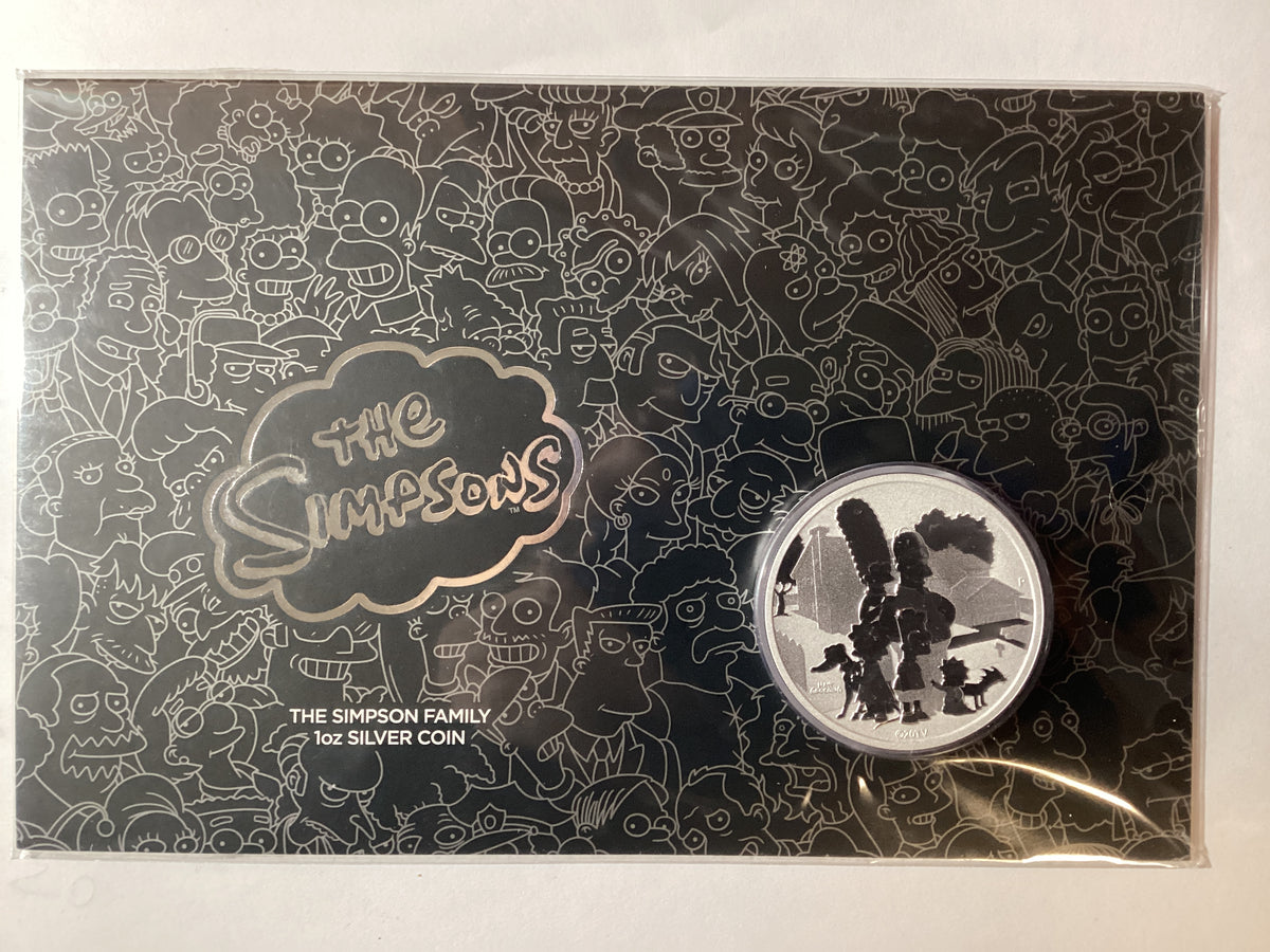 2021 $1 1oz Silver Carded Coin. The Simpsons. The Simpson Family ...
