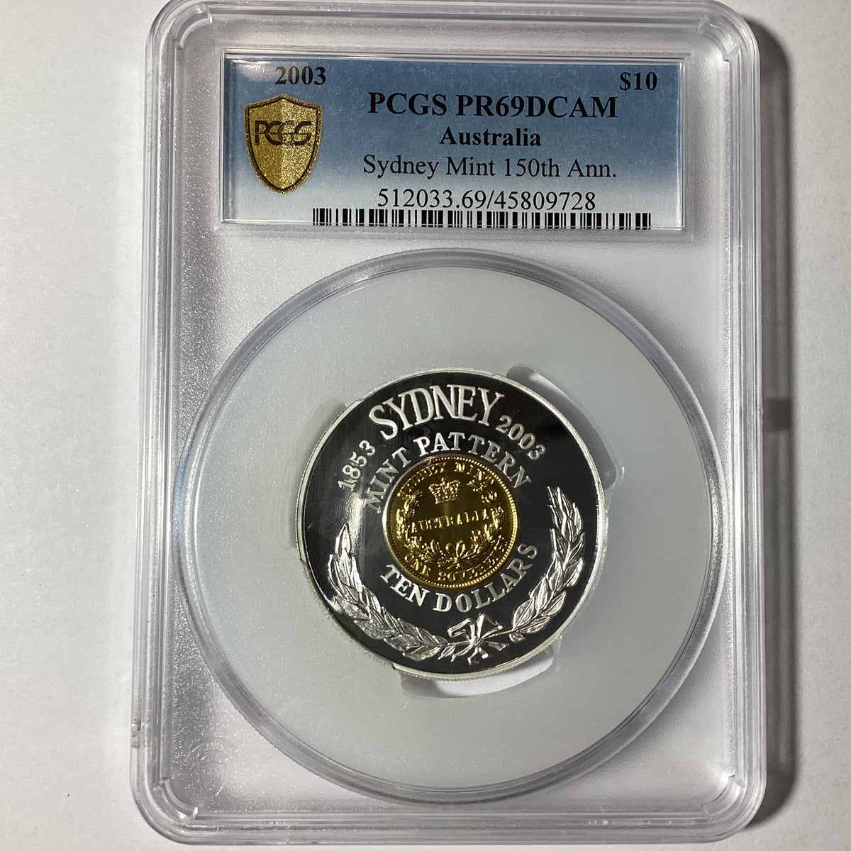 2003 $10 Sydney Mint 150th Anniversary. Subscription Coin. PR69DCAM ...