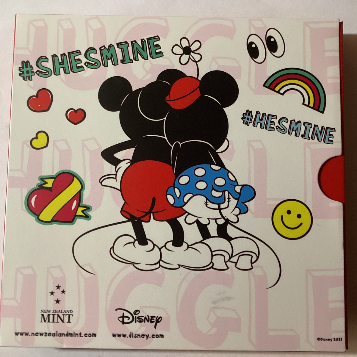 2021 $2 1oz Silver Coloured Heart-Shaped Coin. Disney. MicMin Ultimate ...