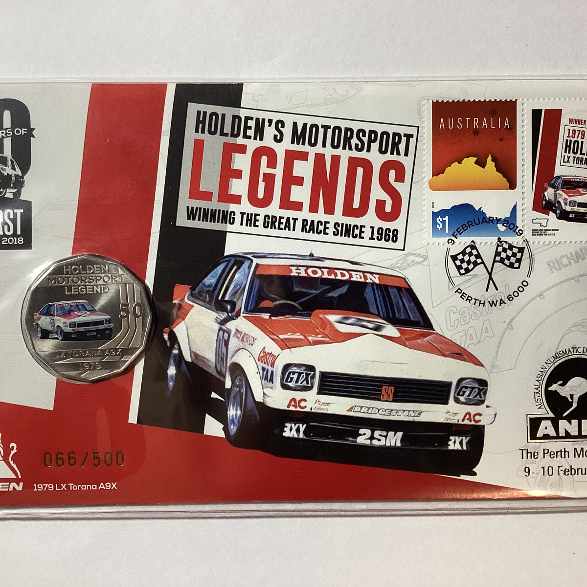 2019 50c PNC. ANDA Perth. 1979 LX Torana A9X. 500 made. – Ensleigh Coins