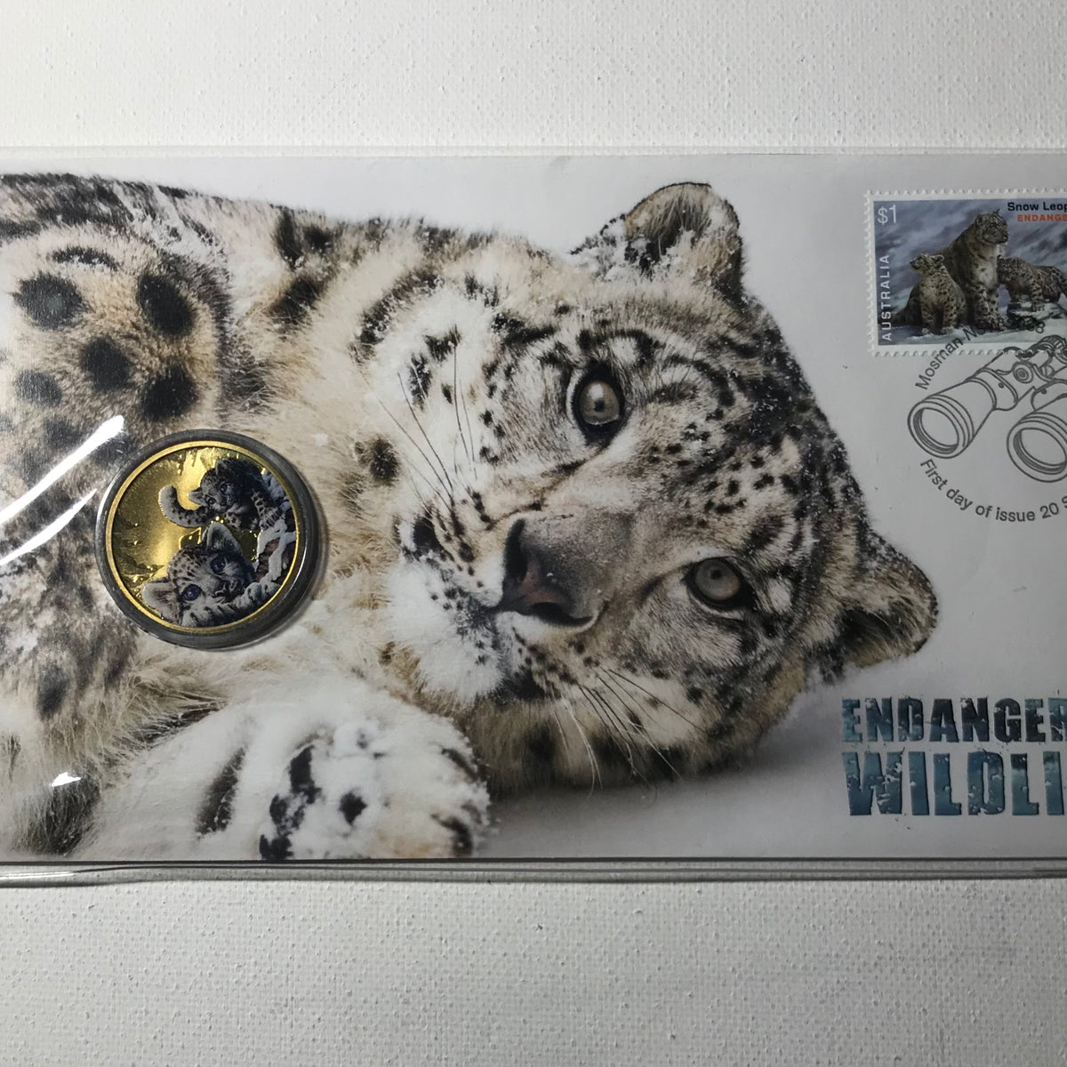 2016 $1 Endangered Wildlife Snow Leopard PNC – Ensleigh Coins