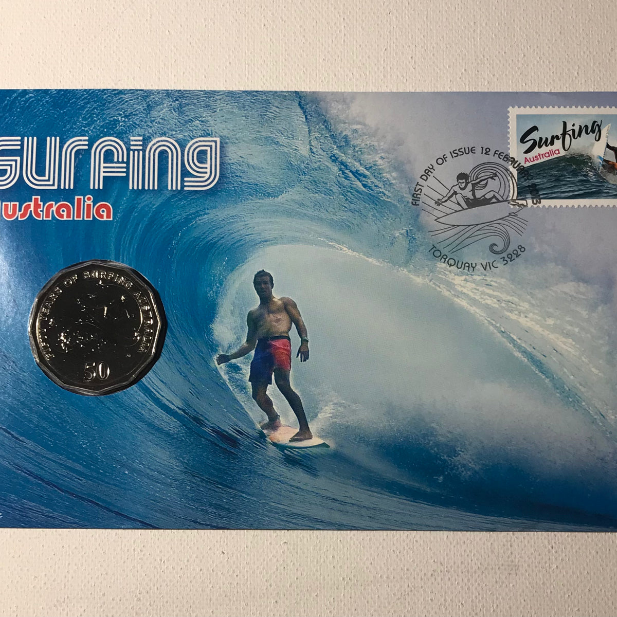 2013 PNC 50c. Surfing Australia – Ensleigh Coins