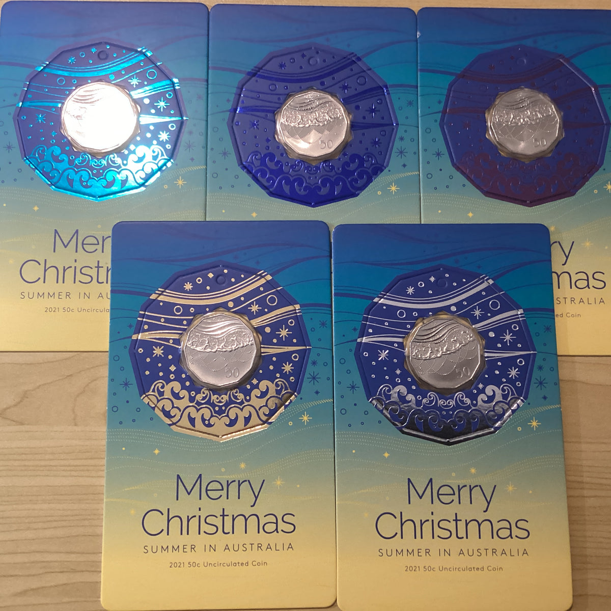2021 50c Merry Christmas Carded Coins - Full Set – Ensleigh Coins