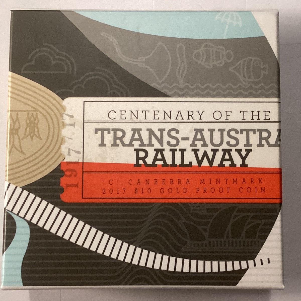 2017 $10 1/10oz Gold Proof Coin – Centenary of the Trans-Australian Ra ...