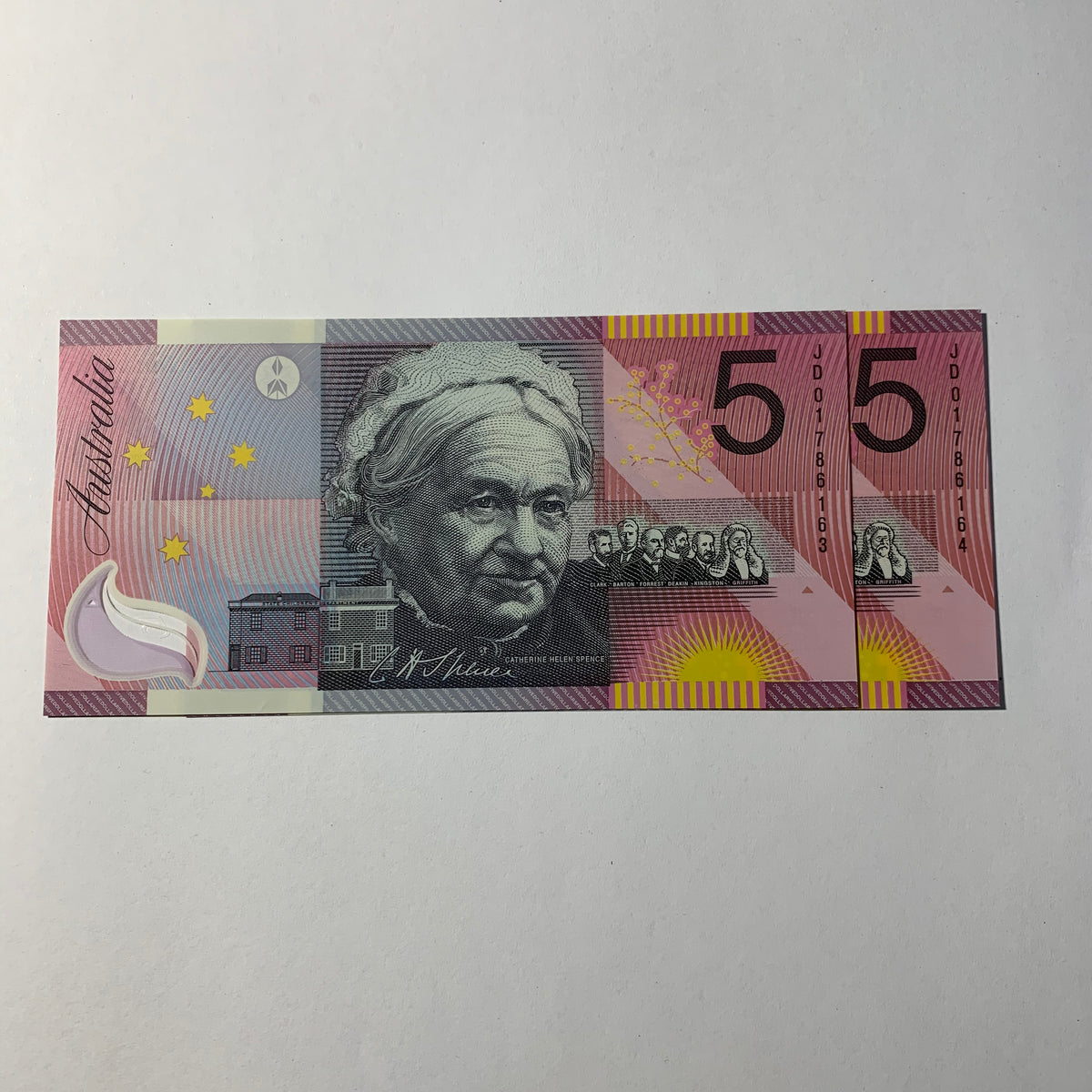 2001 $5 Last Prefix Banknote. Uncirculated. Run of 2. R219L – Ensleigh ...