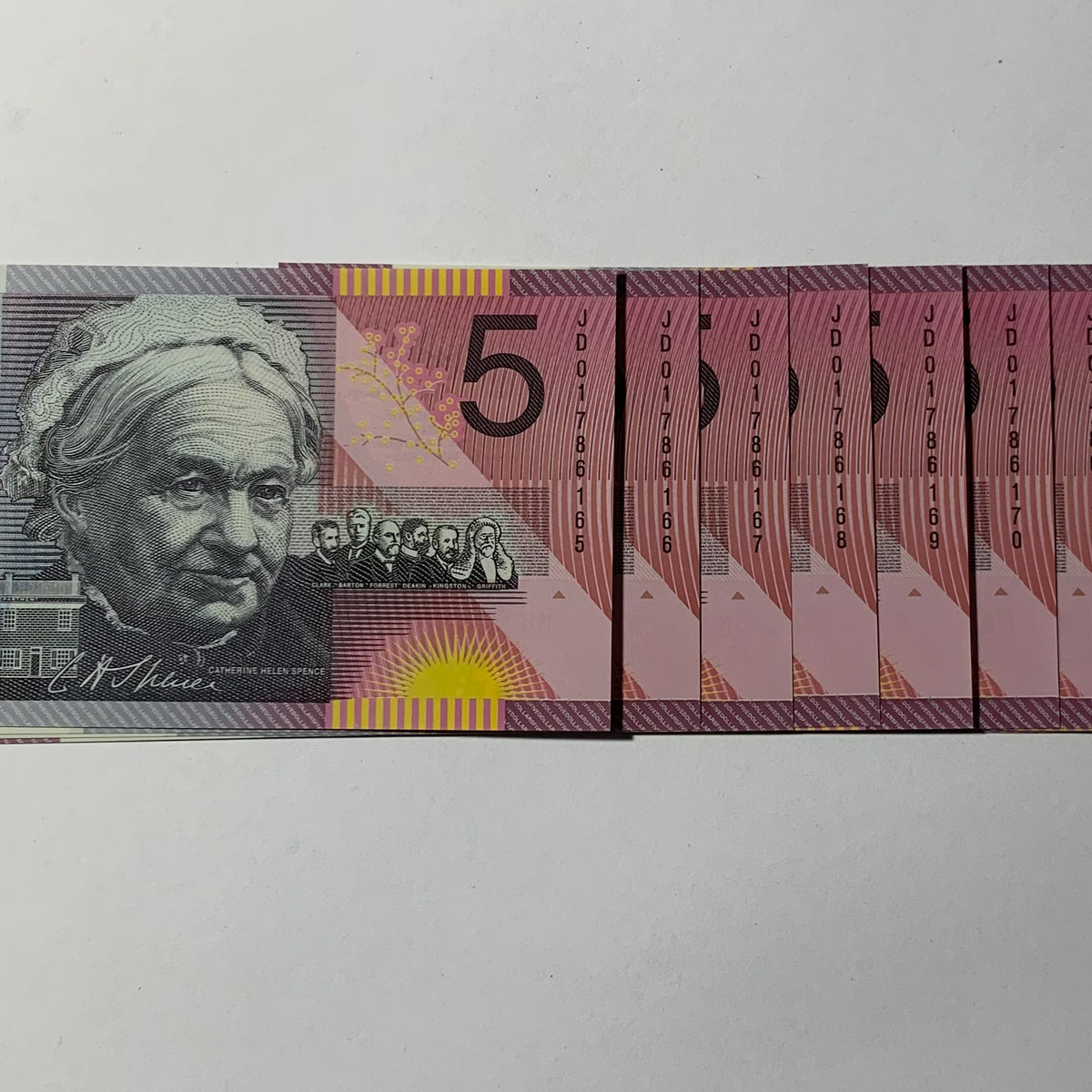 2001 $5 Last Prefix Banknote. Uncirculated. Run of 10. R219L – Ensleigh ...