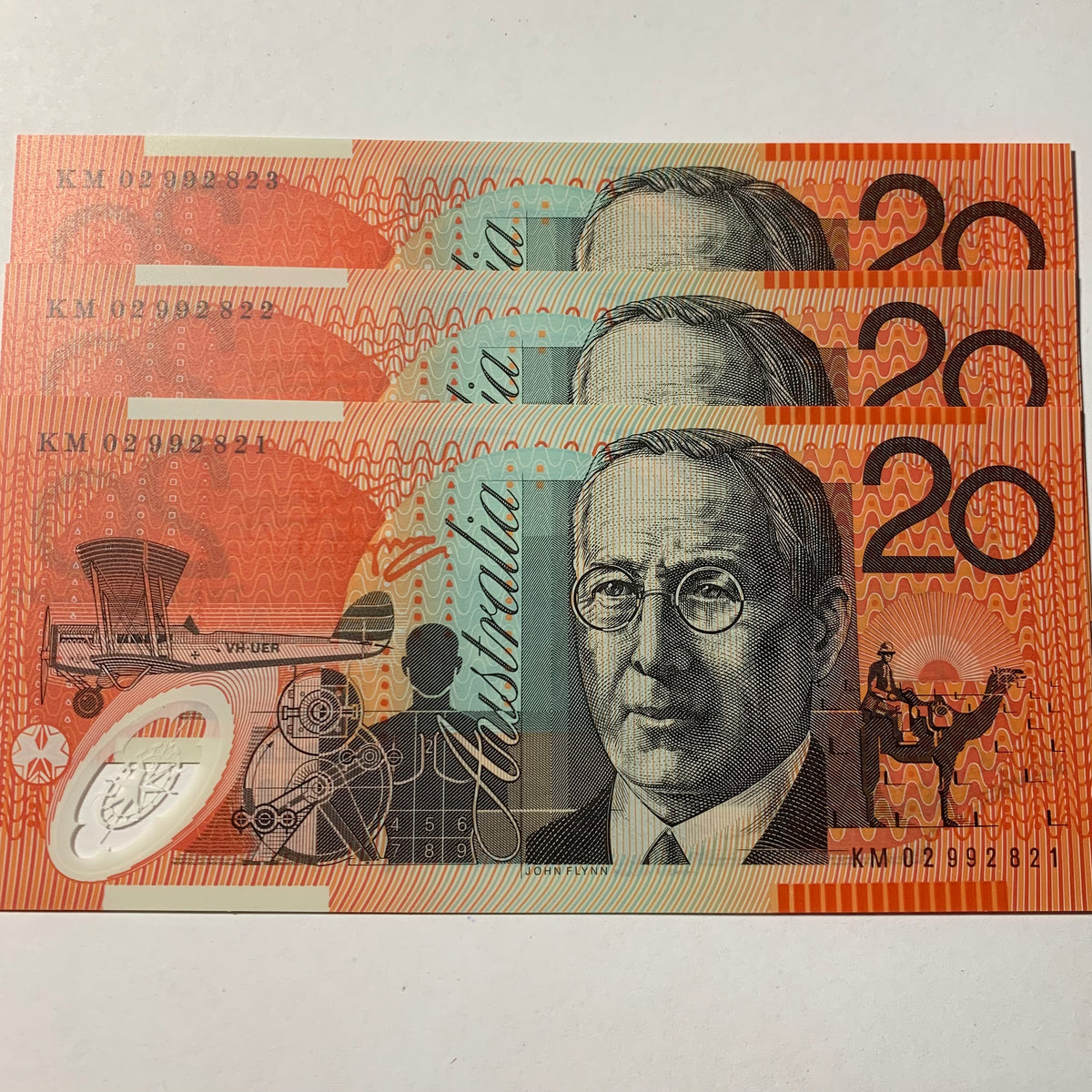 2002 $20 Last Prefix Banknote. Uncirculated. Run of 3. R420aF ...