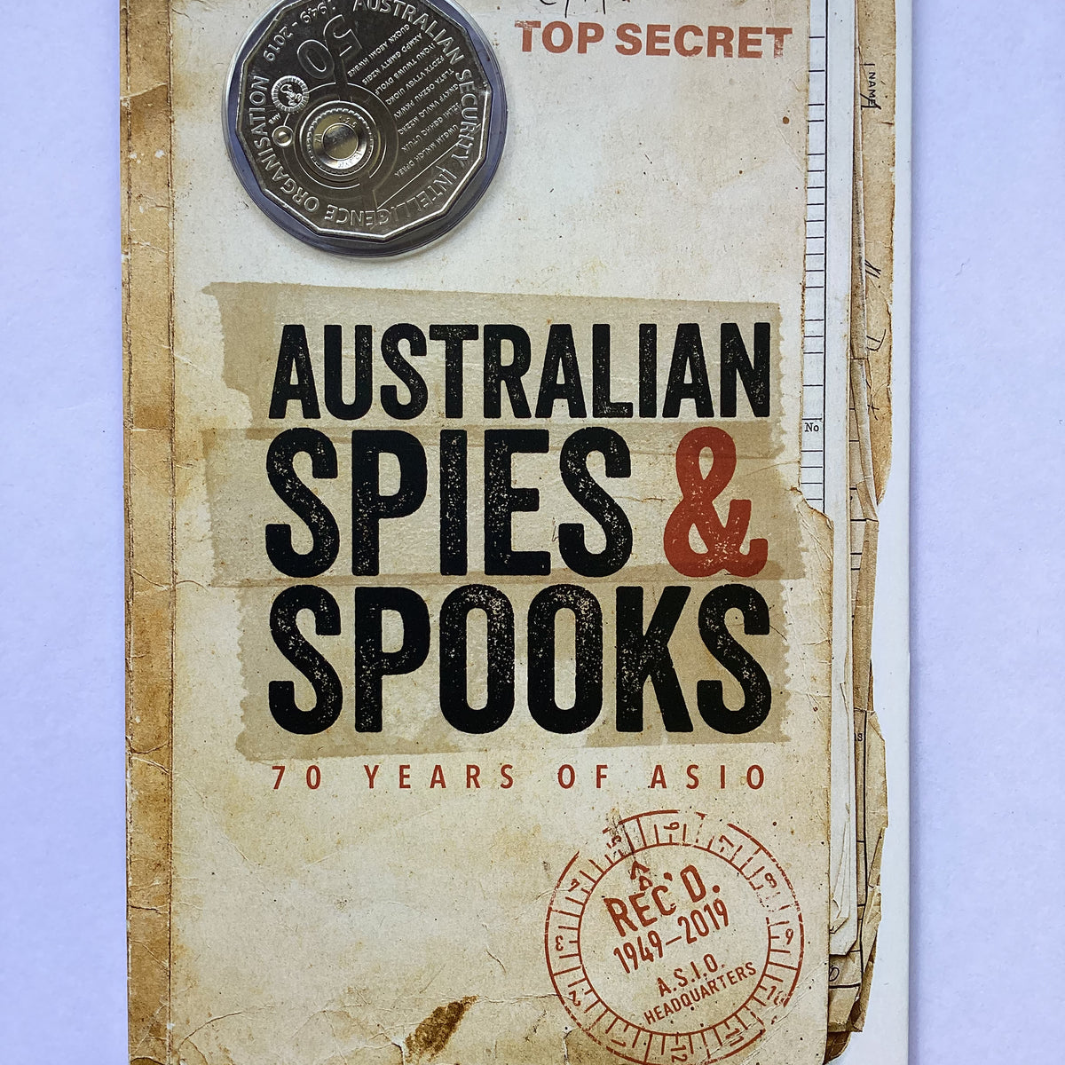 2019 50c 70 Years of Asio Carded Coin. Australian Spies And Spooks ...