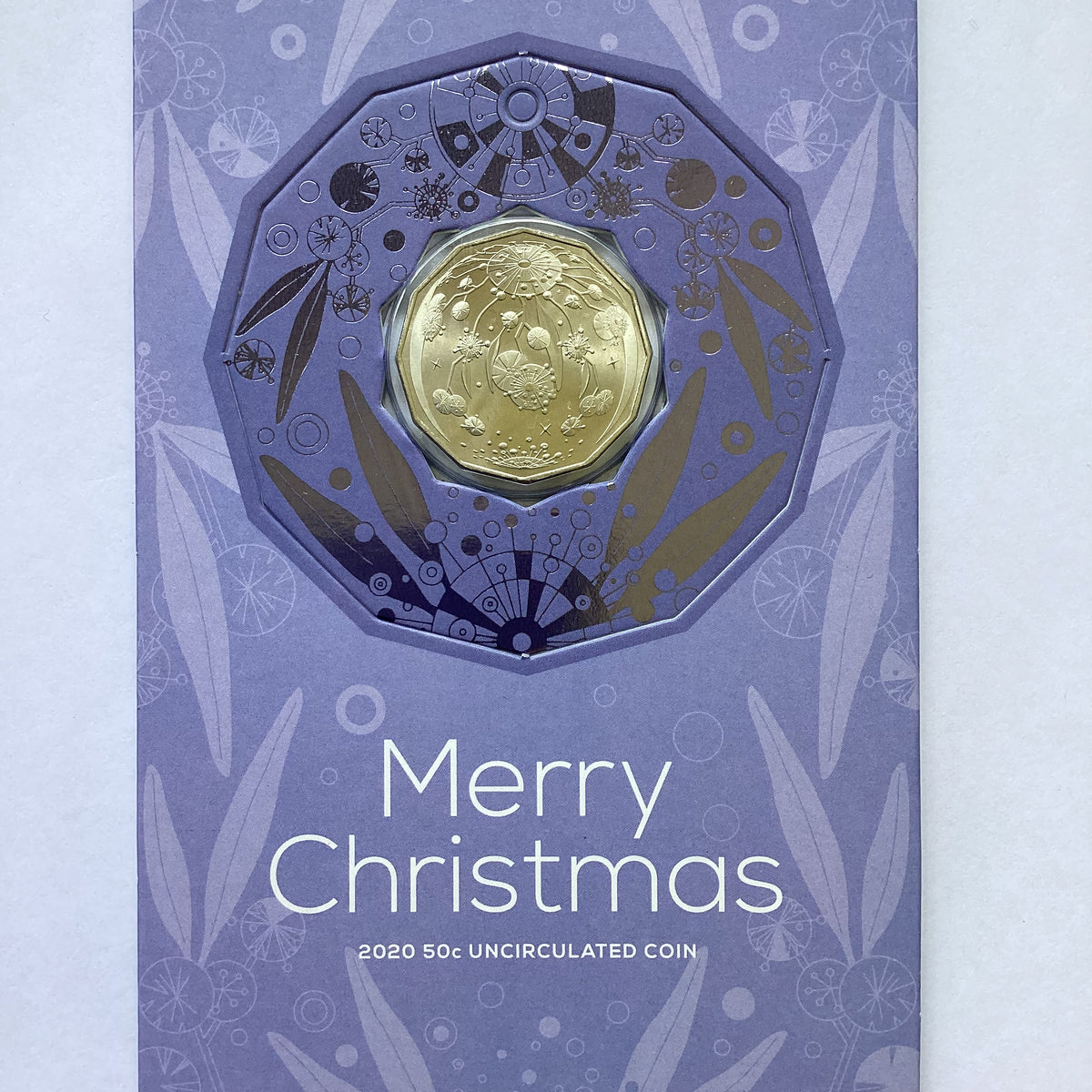 2020 50c Merry Christmas Uncirculated Coin. Random Card Colour ...