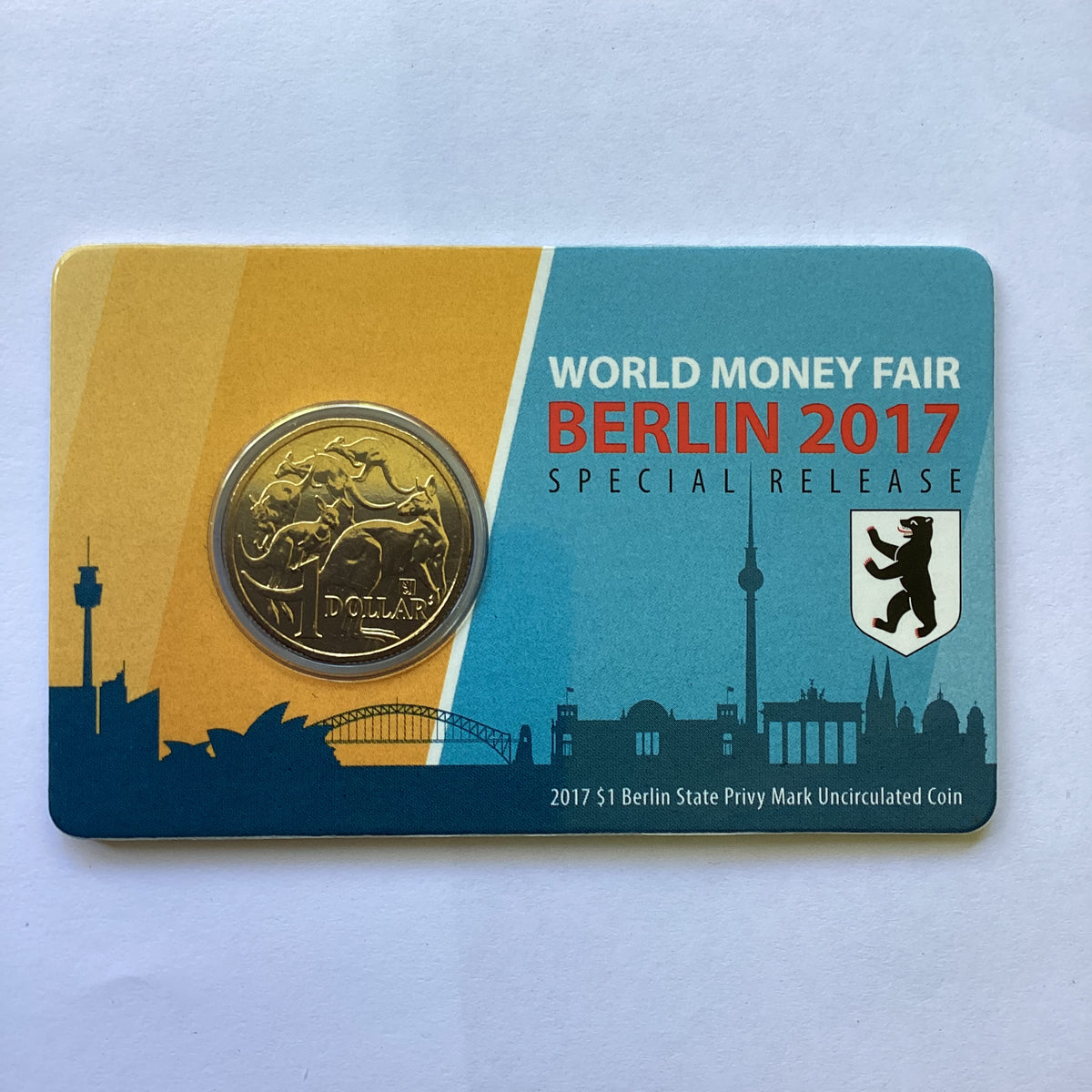 2017 $1 Berlin State Privy Mark Uncirculated Coin. World Money Fair Be ...