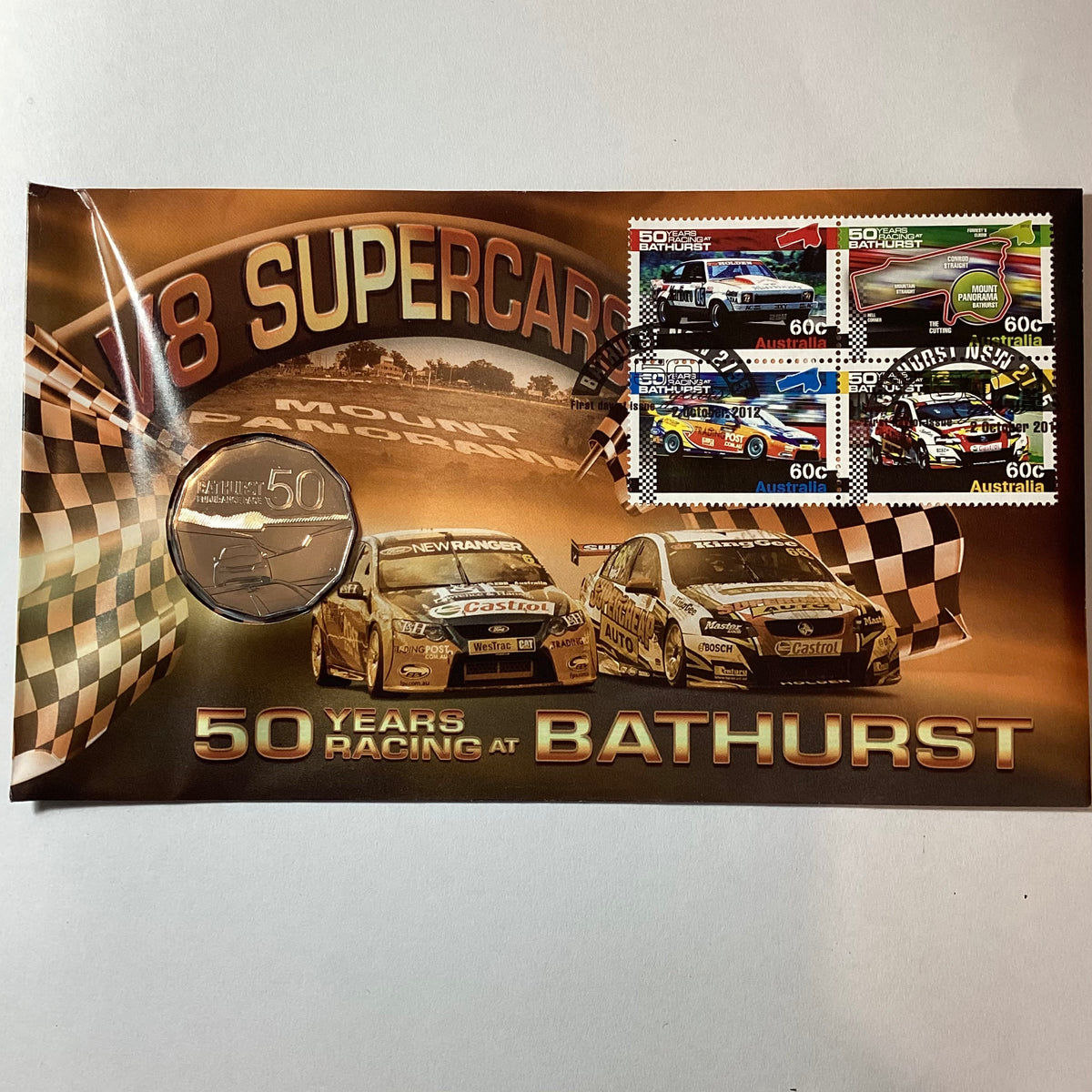 2012 50c PNC 50 Years Racing At Bathurst – Ensleigh Coins