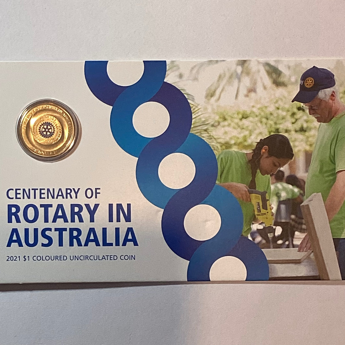 2021 $1 Centenary of Rotary in Australia Carded Coin – Ensleigh Coins