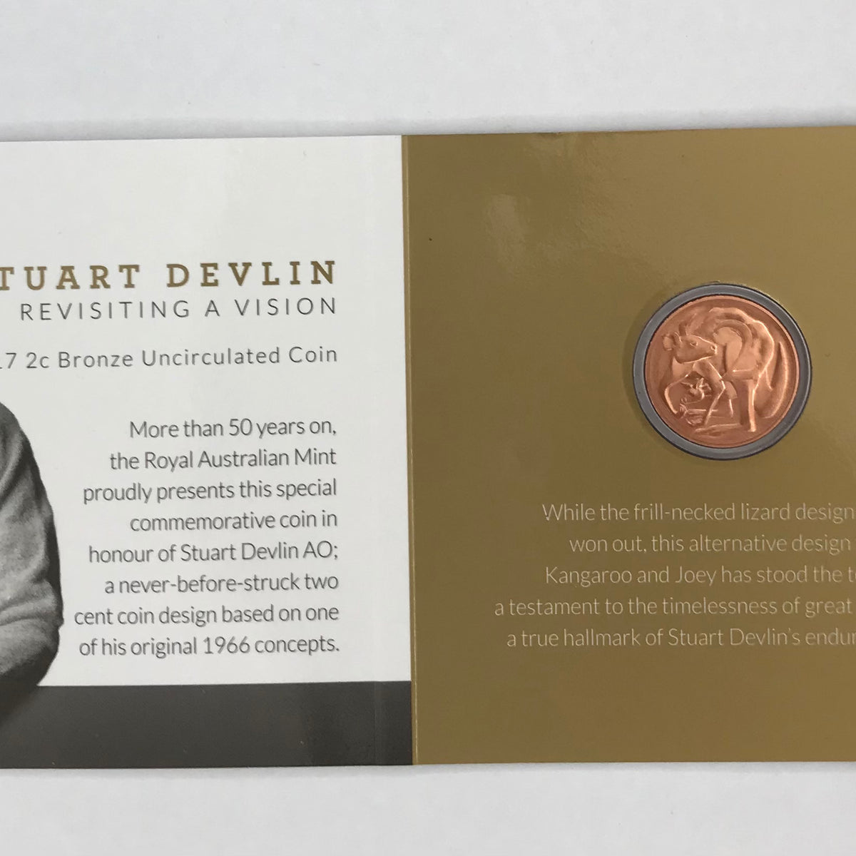 2017 2c Bronze Uncirculated Coin. Stuart Devlin Revisiting a Vision ...