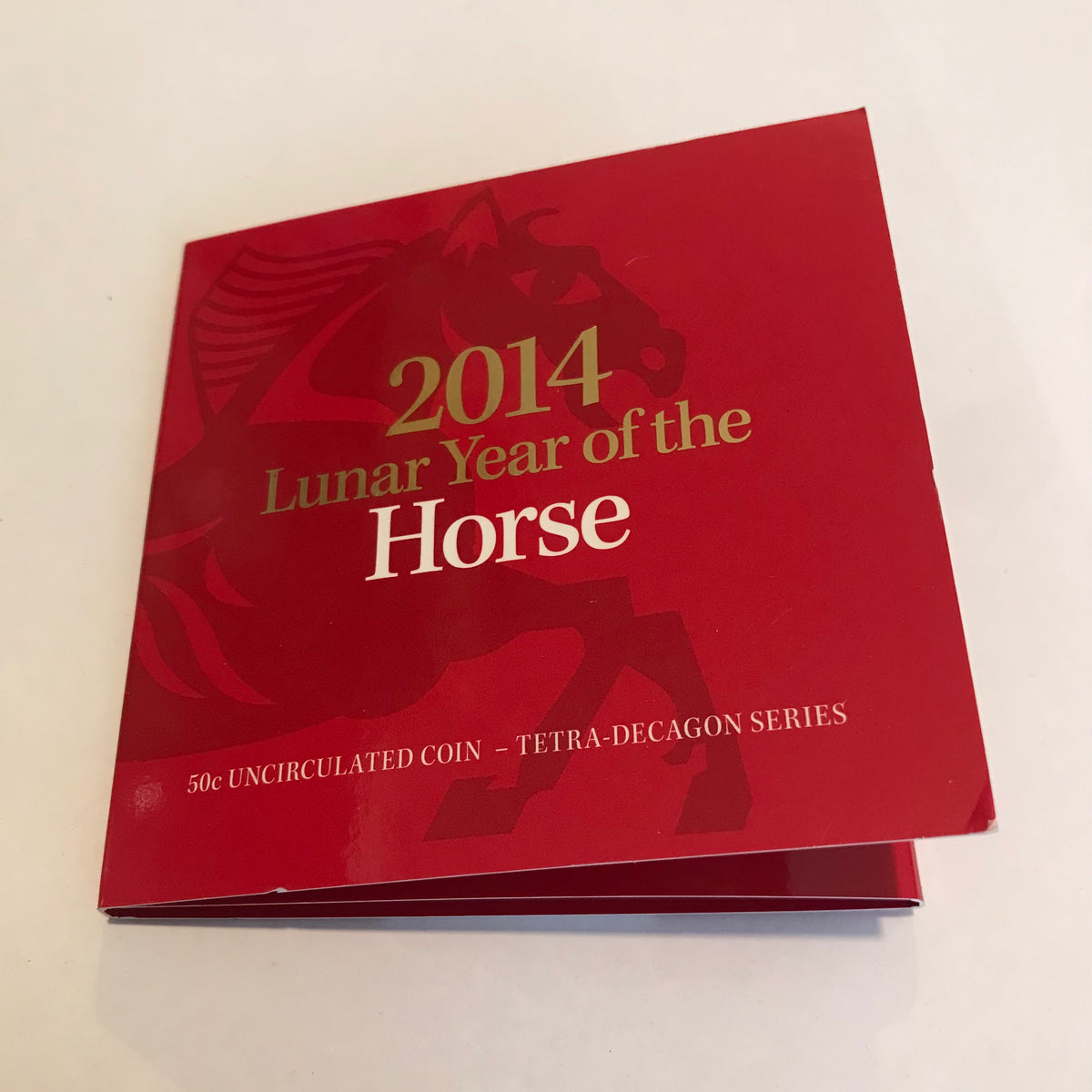 2014 50c Lunar Year of the Horse Tetra-Decagon Coin. – Ensleigh Coins