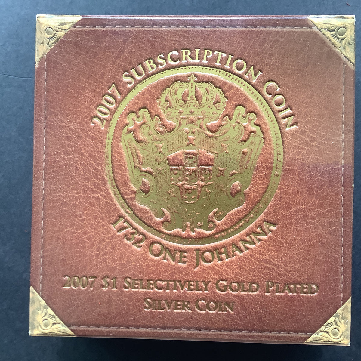 2007 $1 Selectively Gold Plated Silver Subscription Coin. 1732 One Joh ...