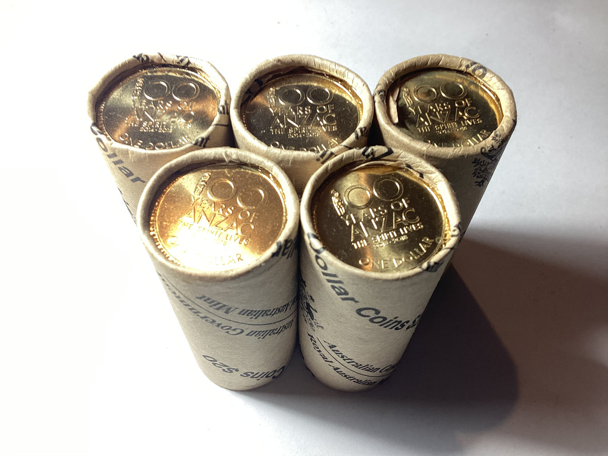 2014-18 $1 100 Year of Anzacs RAM rolls H/T | Ensleigh Coins