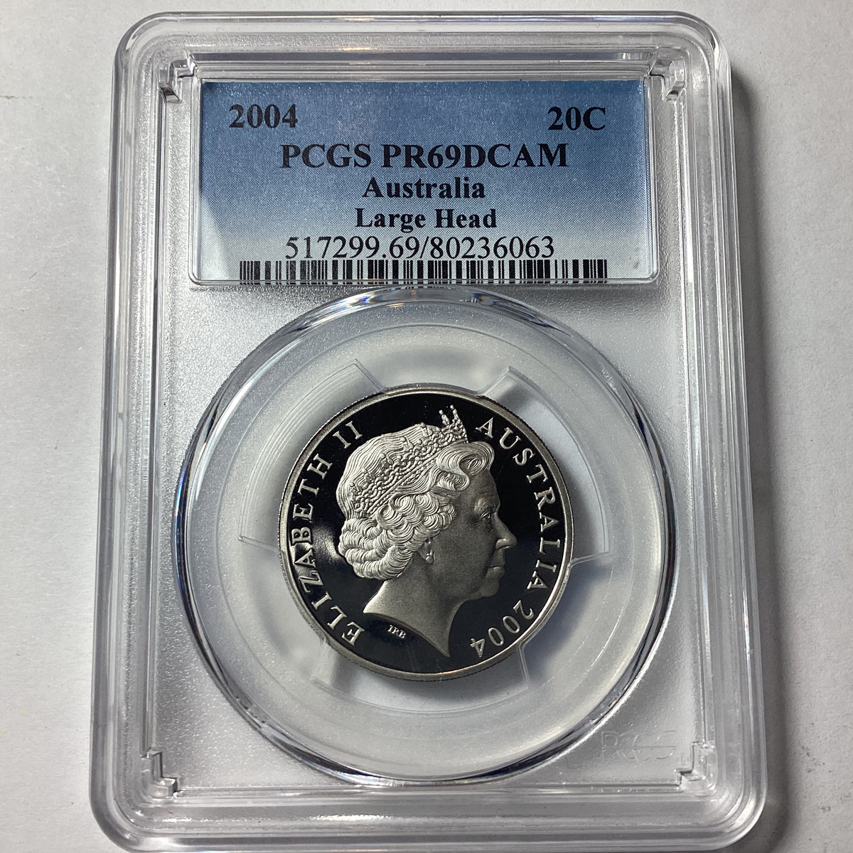 2004 20c PR69DCAM Large Head – Ensleigh Coins
