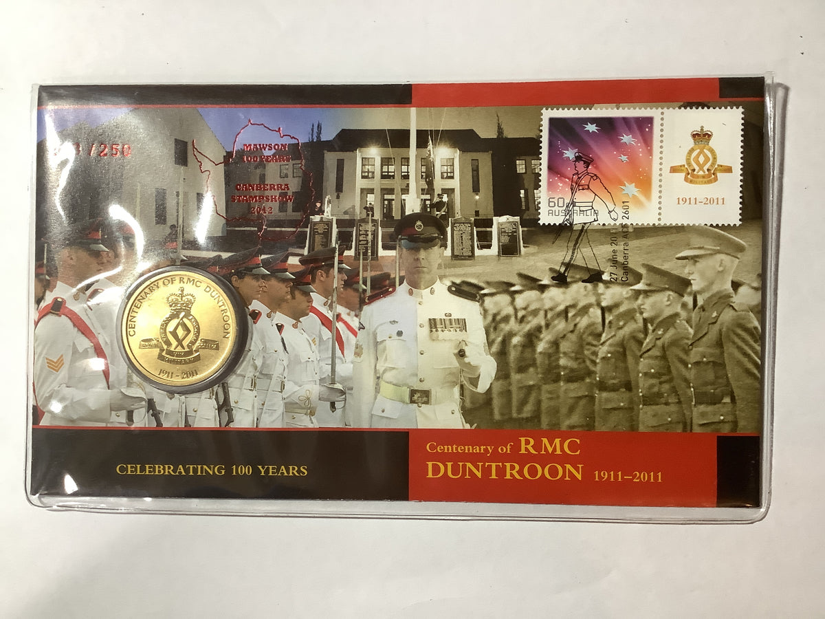 2011 Centenary of RMC Duntroon 100 years. Canberra Stamp show Release ...