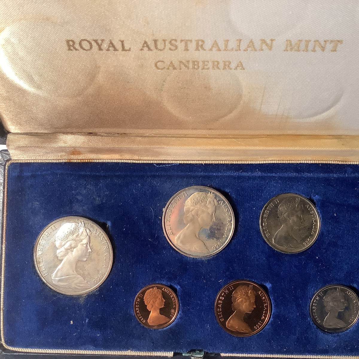 1966 Australian Proof Coin Set. Dark Blue Case – Ensleigh Coins