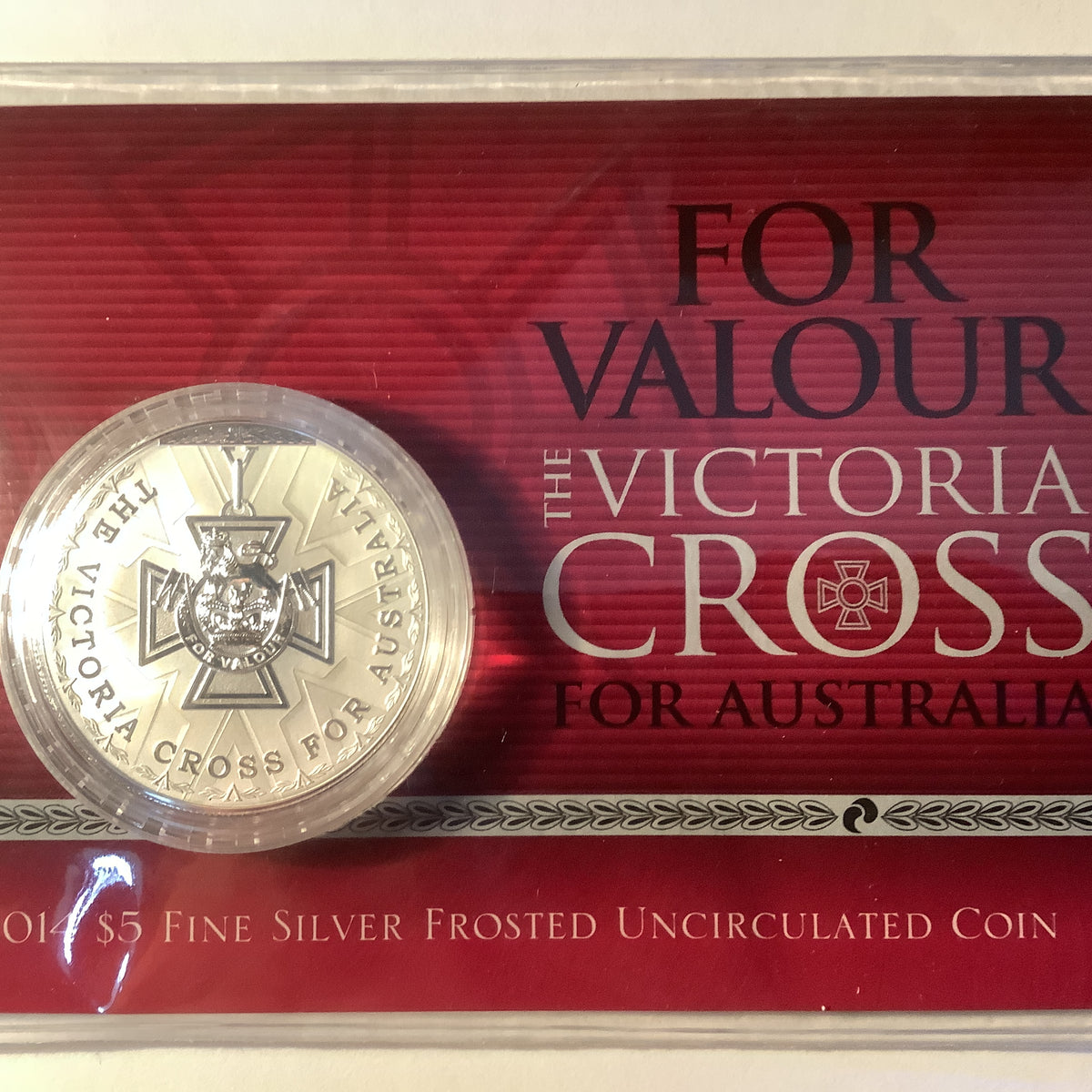 2014 $5 1-ounce Fine Silver Frosted Uncirculated Coin. The Victoria Cr ...