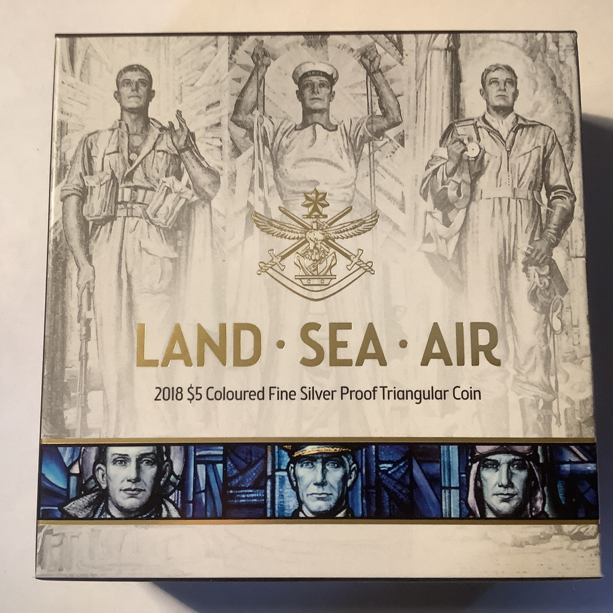2018 $5 Coloured Fine Silver Proof Triangular Coin. Australian Defence ...