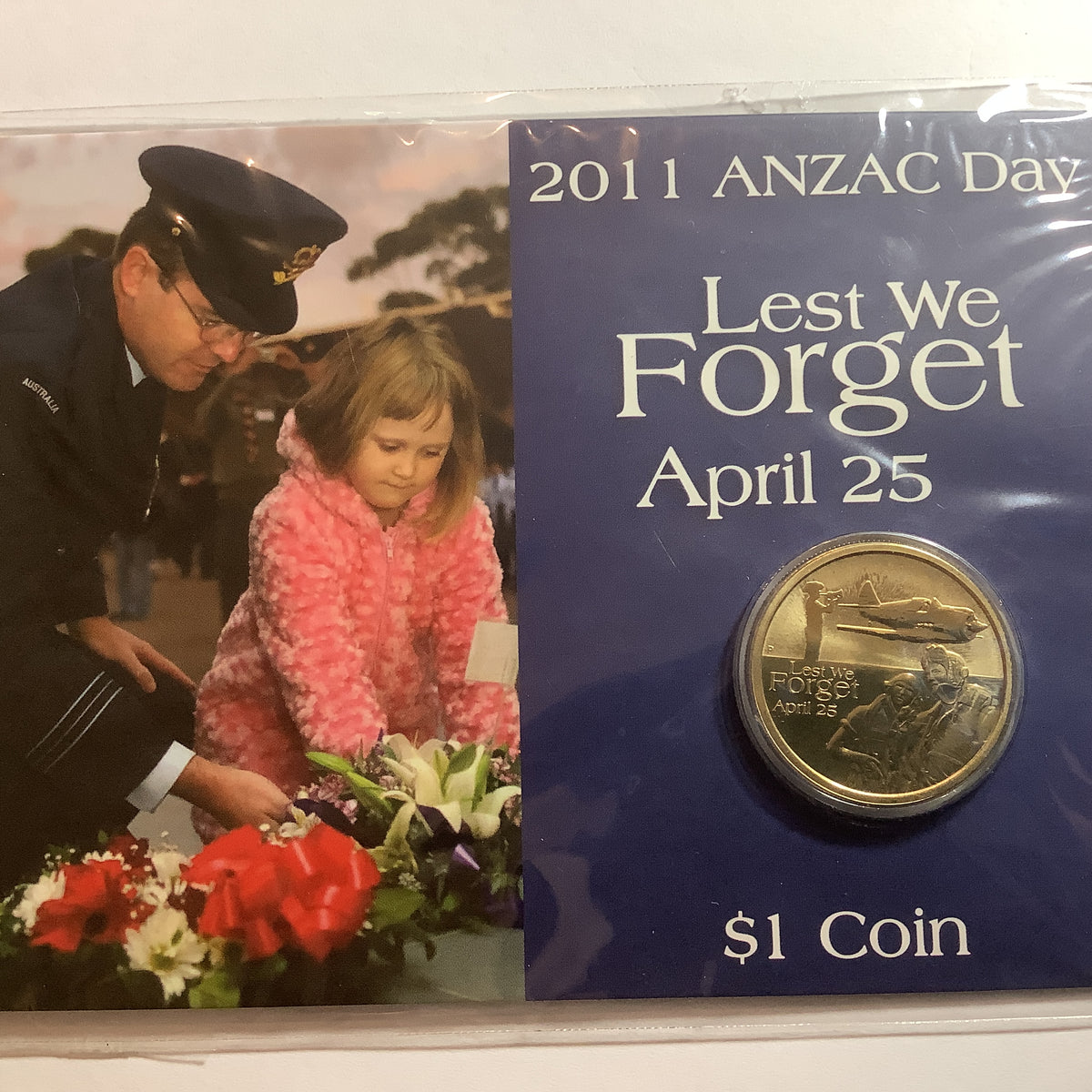 2011 $1 Anzac Day Lest We Forget Uncirculated Carded Coin – Ensleigh Coins